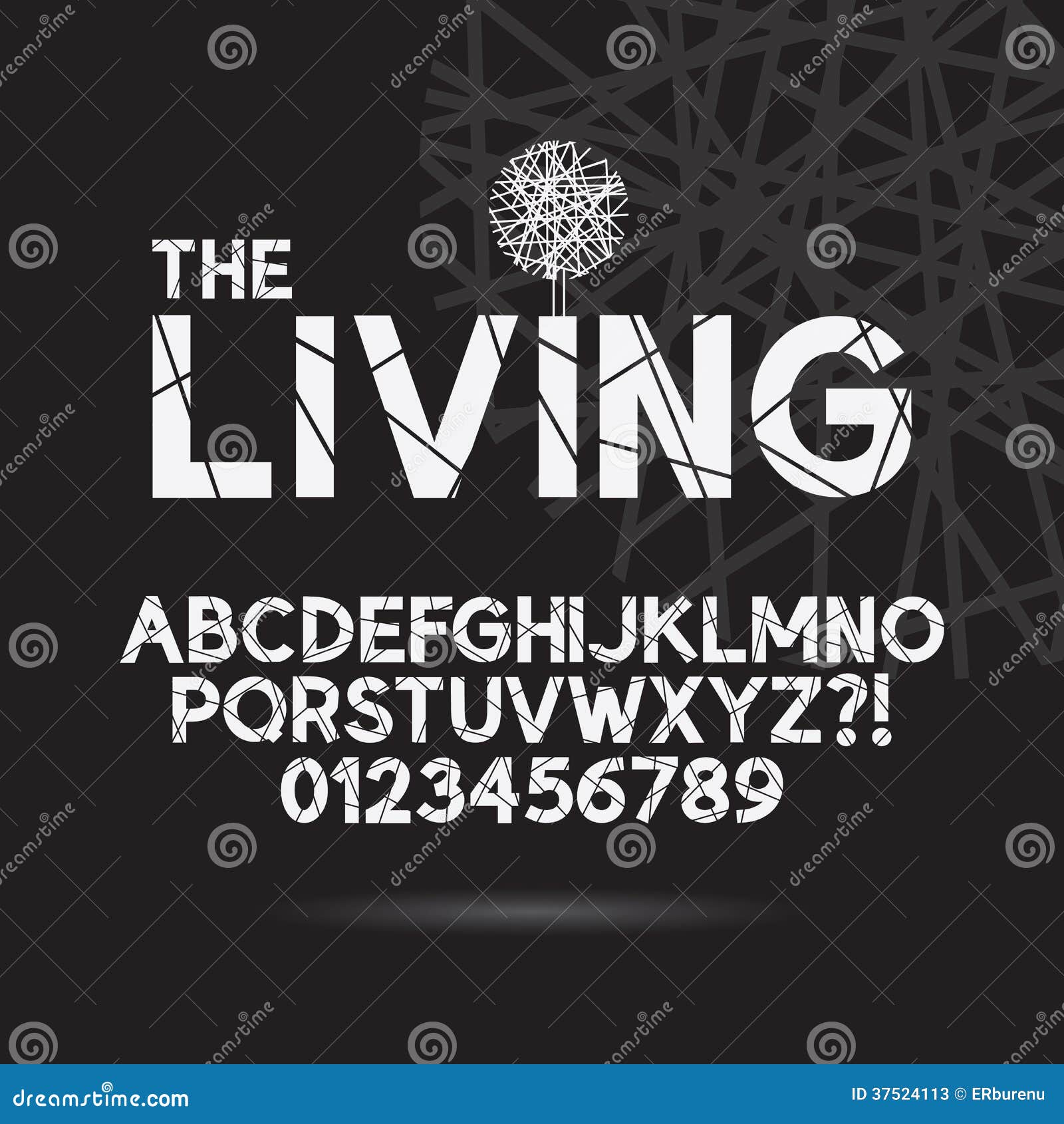 Abstract Modern Font and Numbers Stock Vector - Illustration of ...