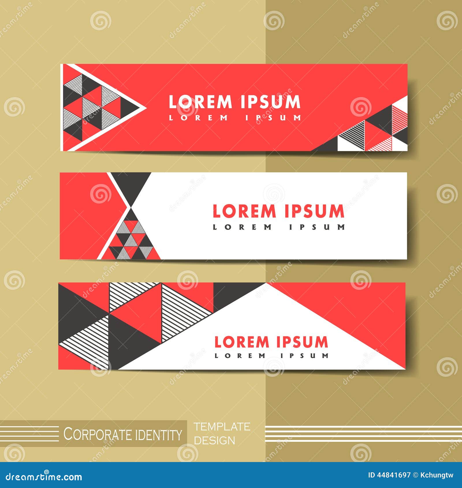 Abstract Modern Geometric Advertising Banner Stock Vector ...