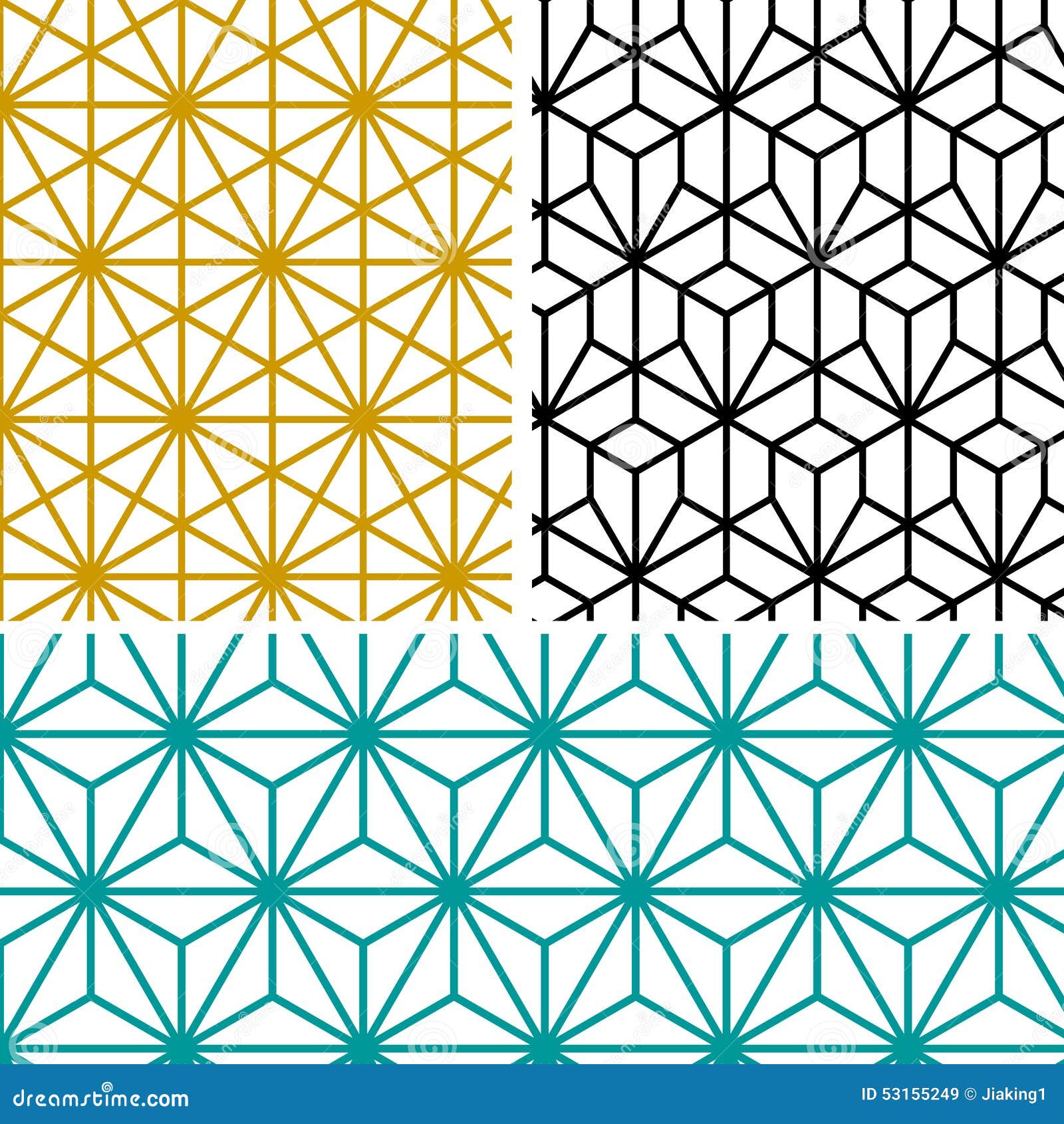 Abstract Modern Geometric Hexagon Pattern Stock Vector - Illustration ...