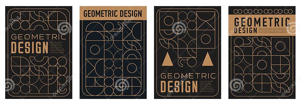 Abstract Modern Geometric Pattern Posters Stock Illustration ...