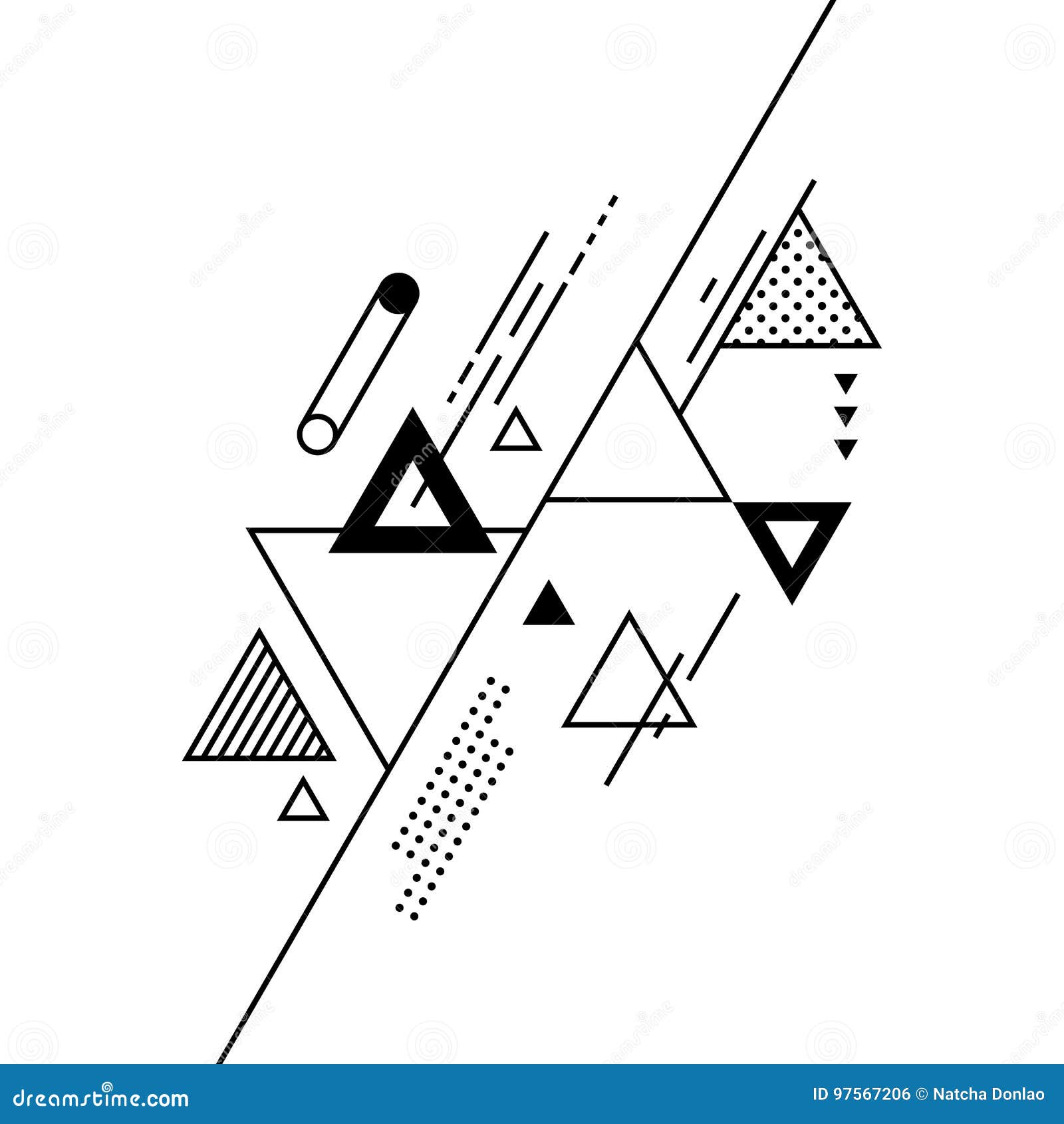 Abstract Modern Geometric Triangle Composition Background Stock ...