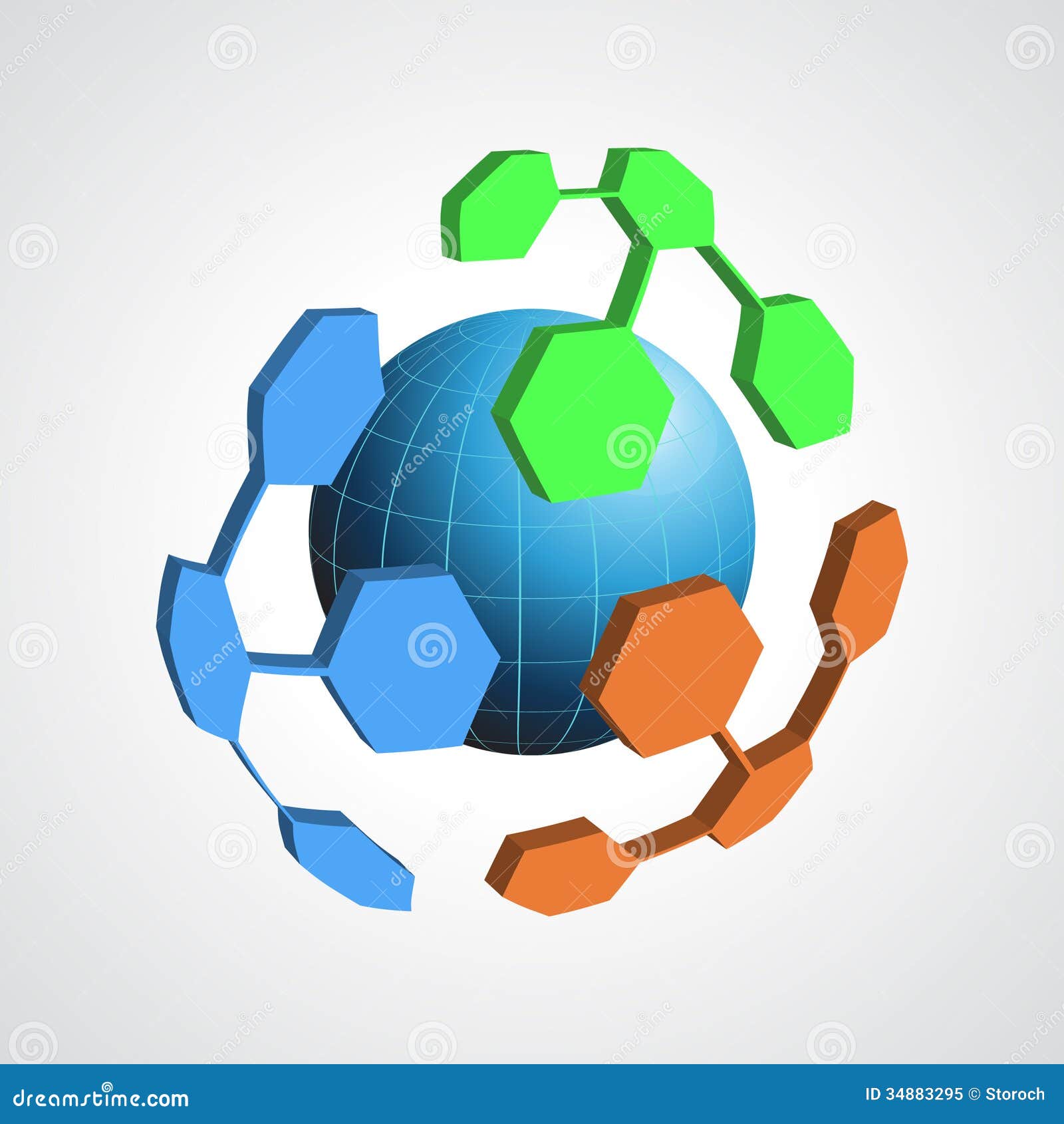 Abstract Modern Globe Logo Design Template. Creat Stock Vector ...