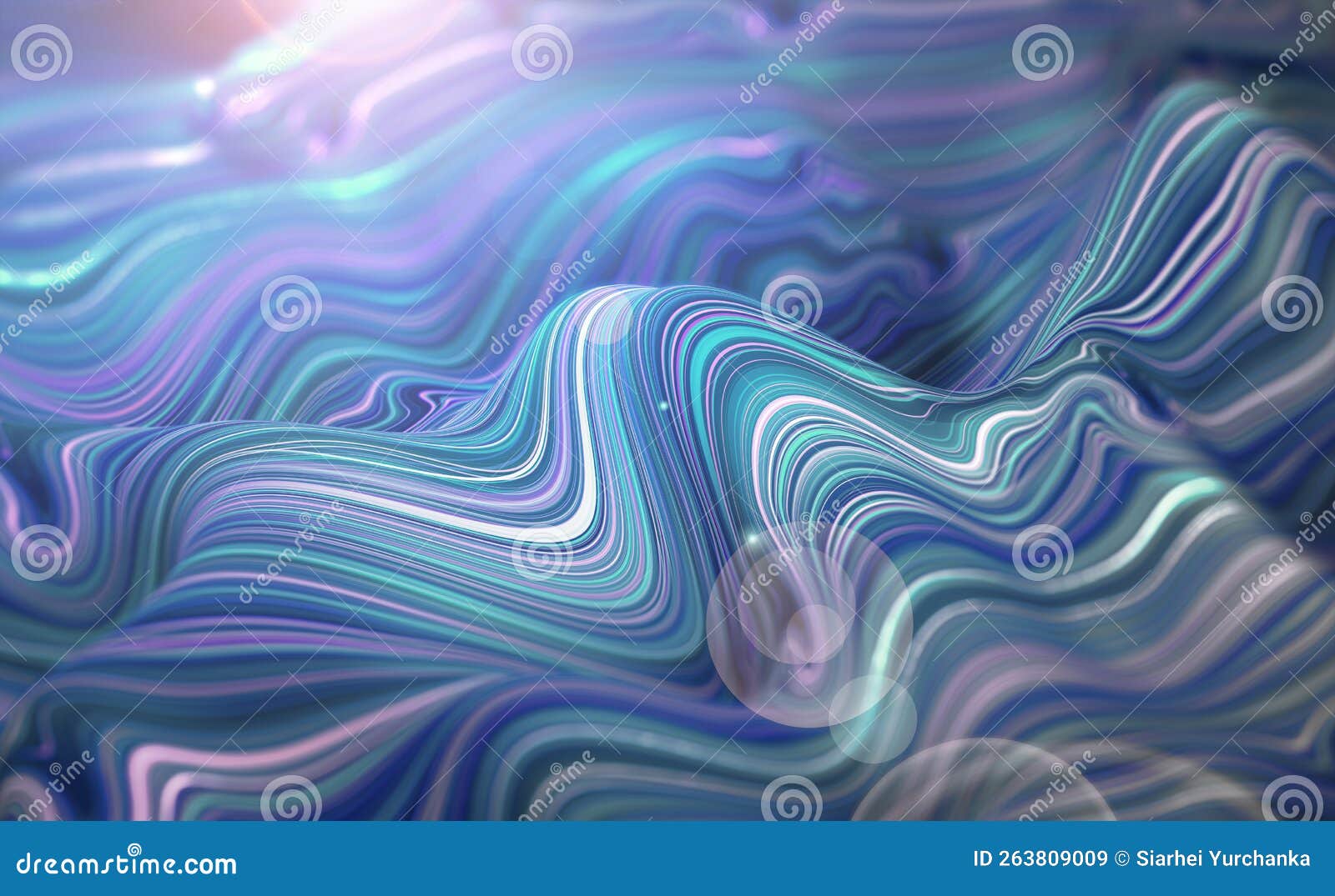 Abstract Modern Gradient Background with Flowing Strings of Wavy ...