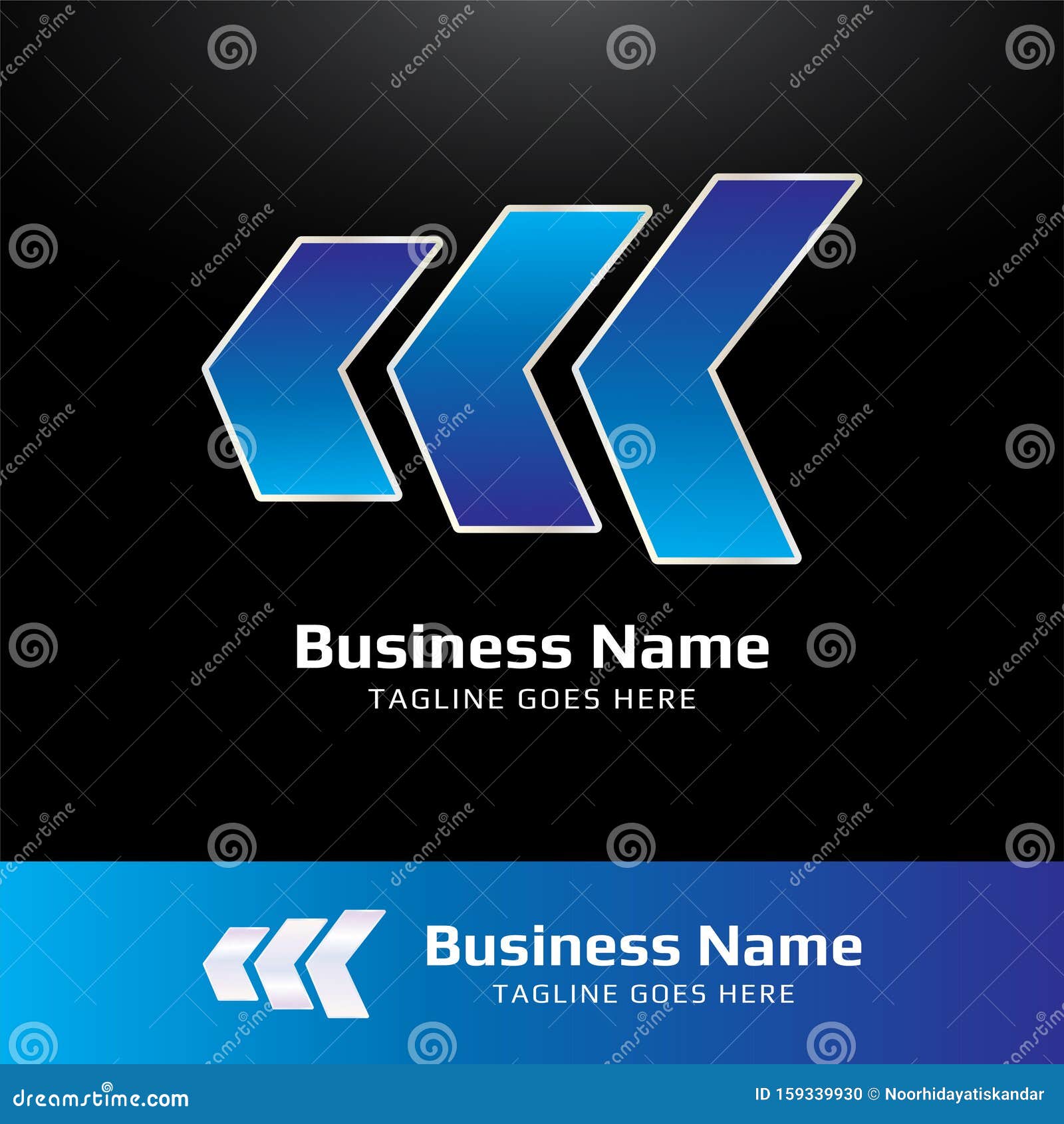 Modern Abstract Backward Arrow Logo Template Stock Illustration ...