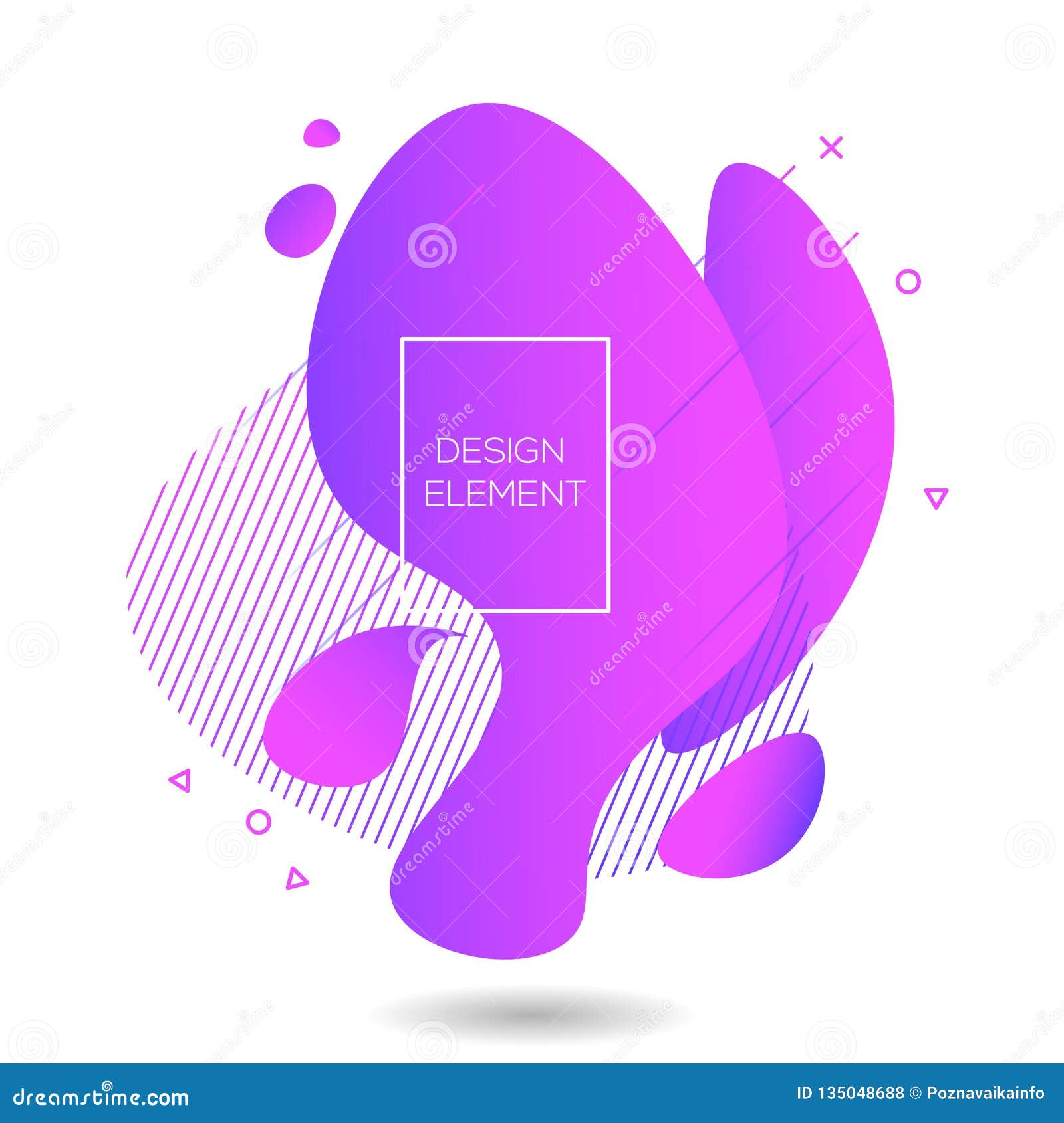 Abstract Modern Graphic Elements. Dynamical Colored Forms and Line ...