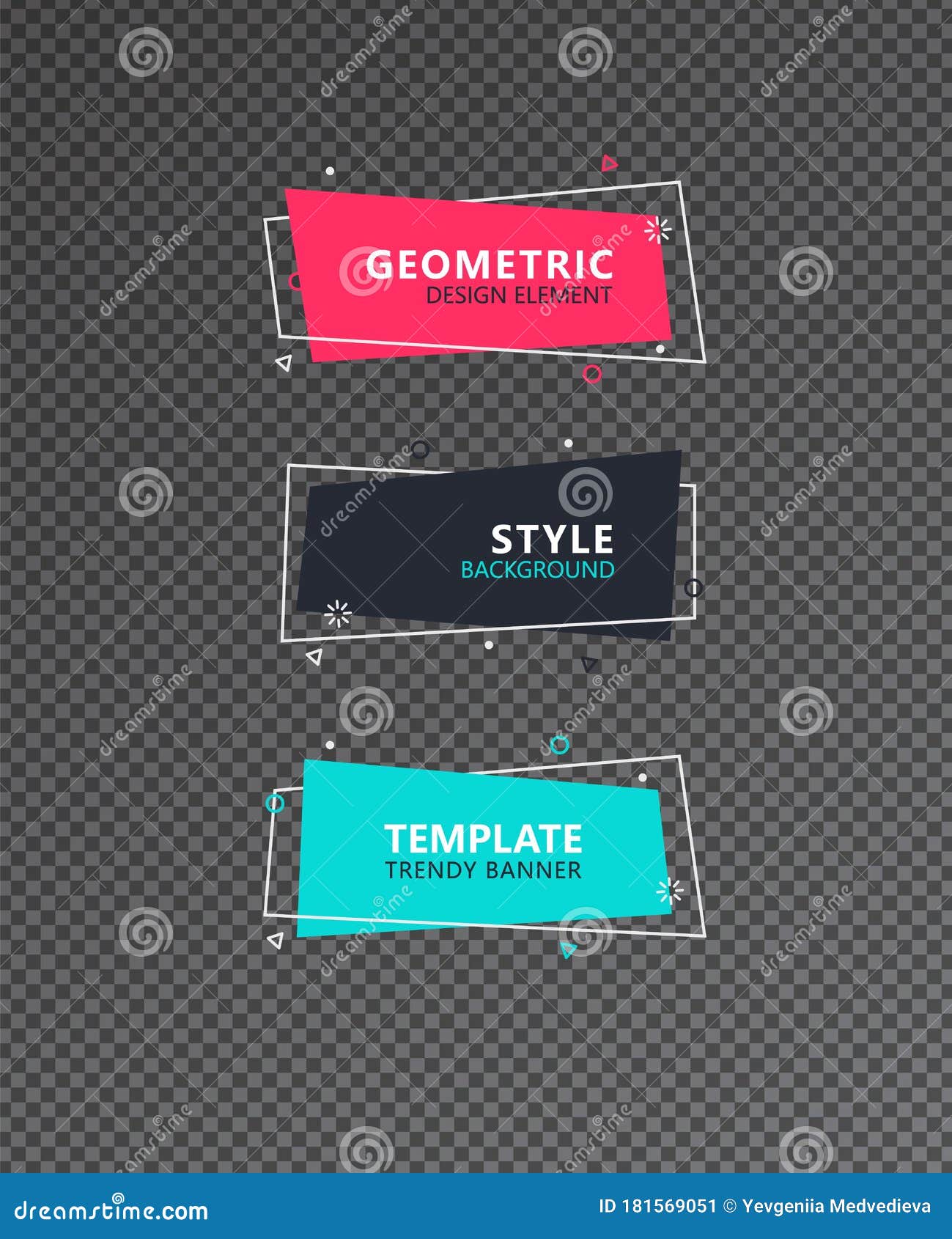 Geometric Modern Graphic Elements Set. Graphic Design Trend Stock ...