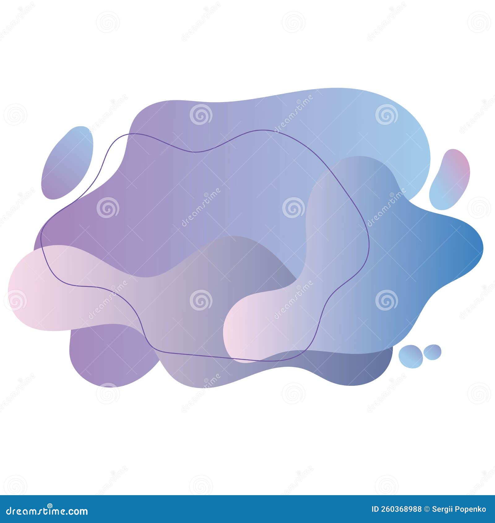 Abstract Modern Graphic Liquid Elements. Dynamical Waves Different ...