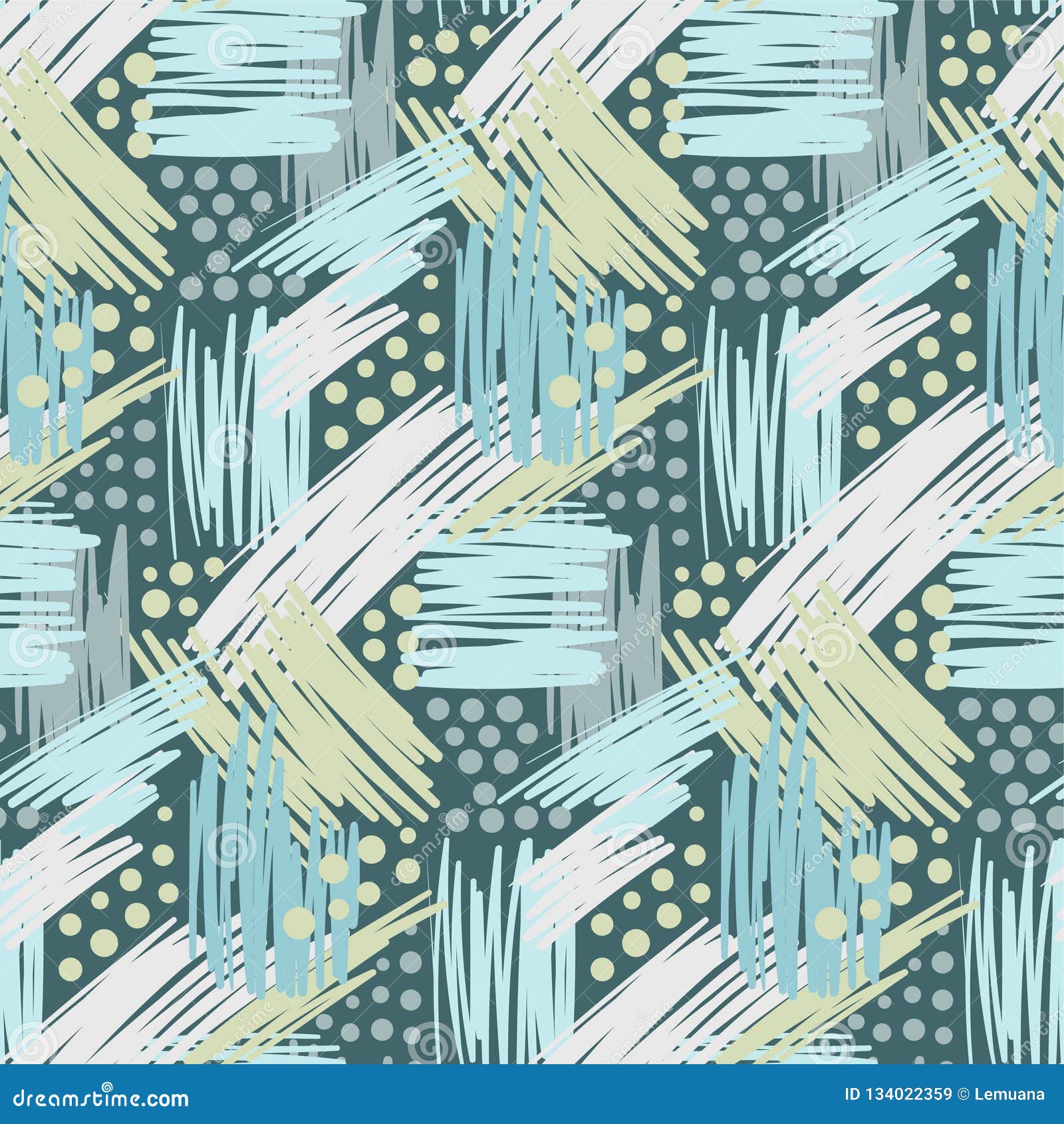 Abstract Hand Drawn Vector Seamless Pattern Background Stock Vector ...