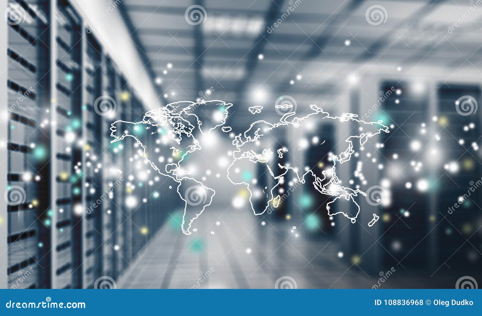 Abstract of Modern High Tech Internet Data Center Stock Illustration ...