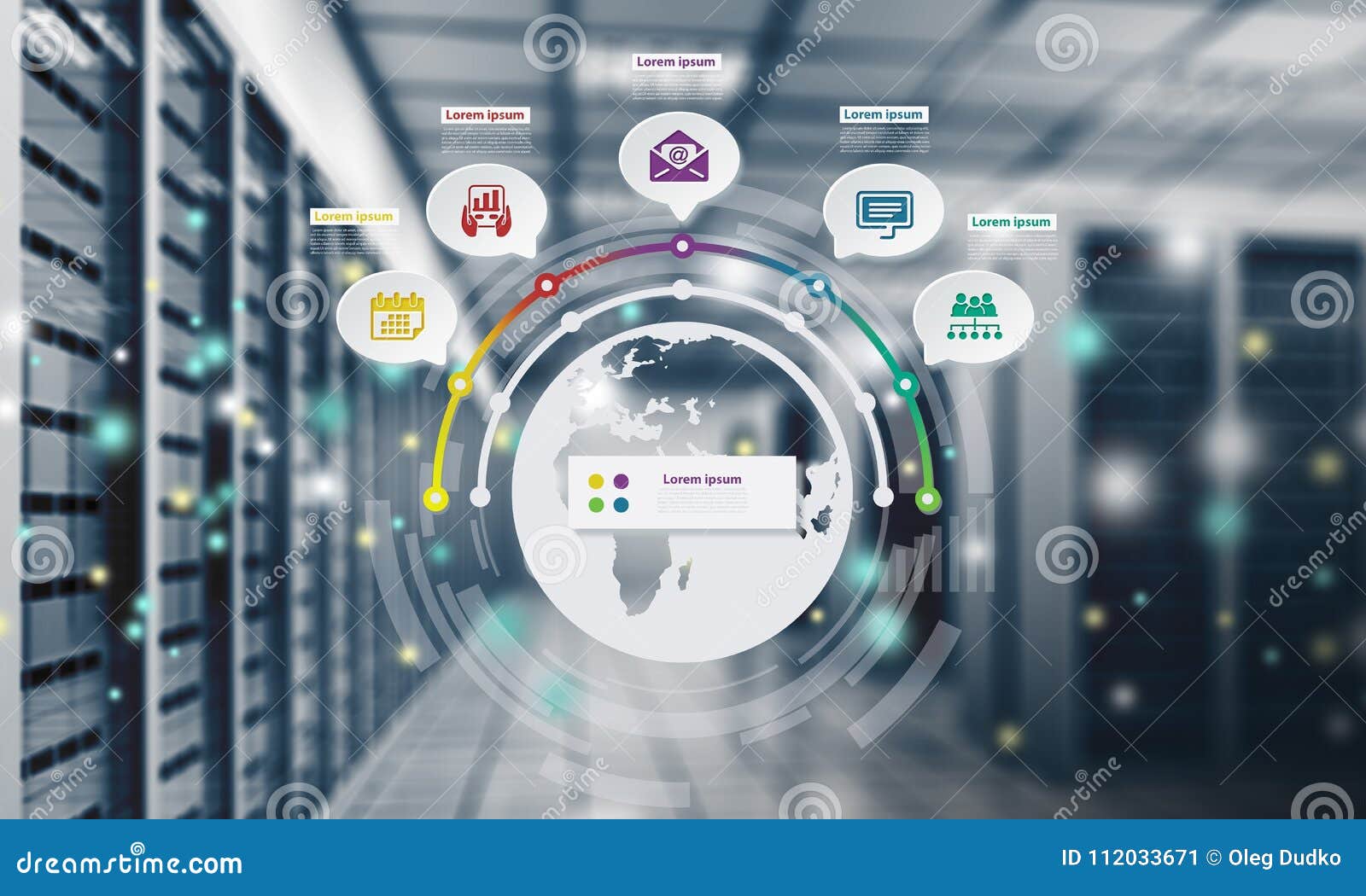 Abstract of Modern High Tech Internet Data Center Stock Image - Image ...