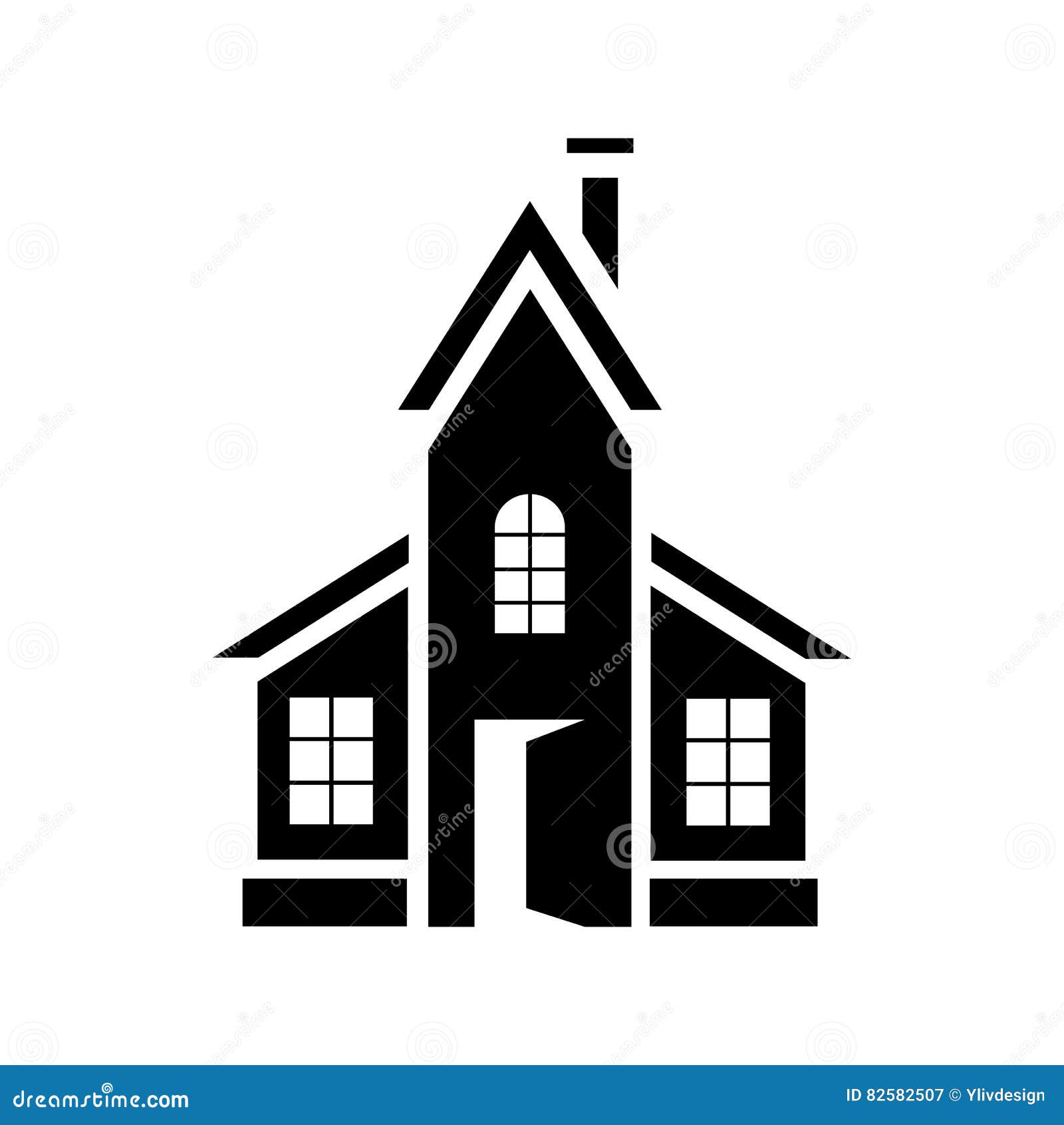 Abstract Modern House Icon, Simple Style Stock Vector - Illustration of ...