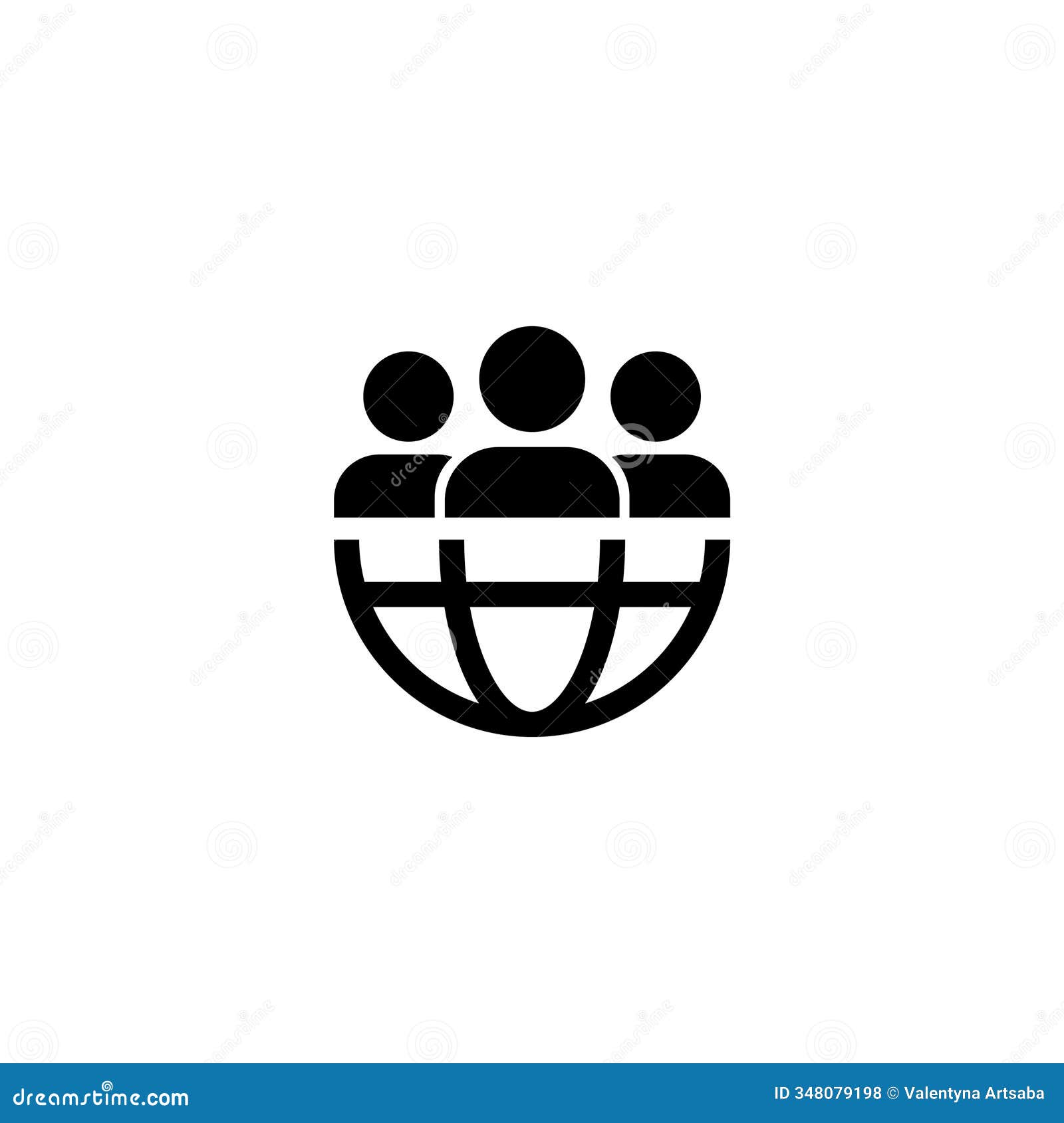 Abstract Modern Icons Depicting Teamwork and Collaboration Dynamics ...