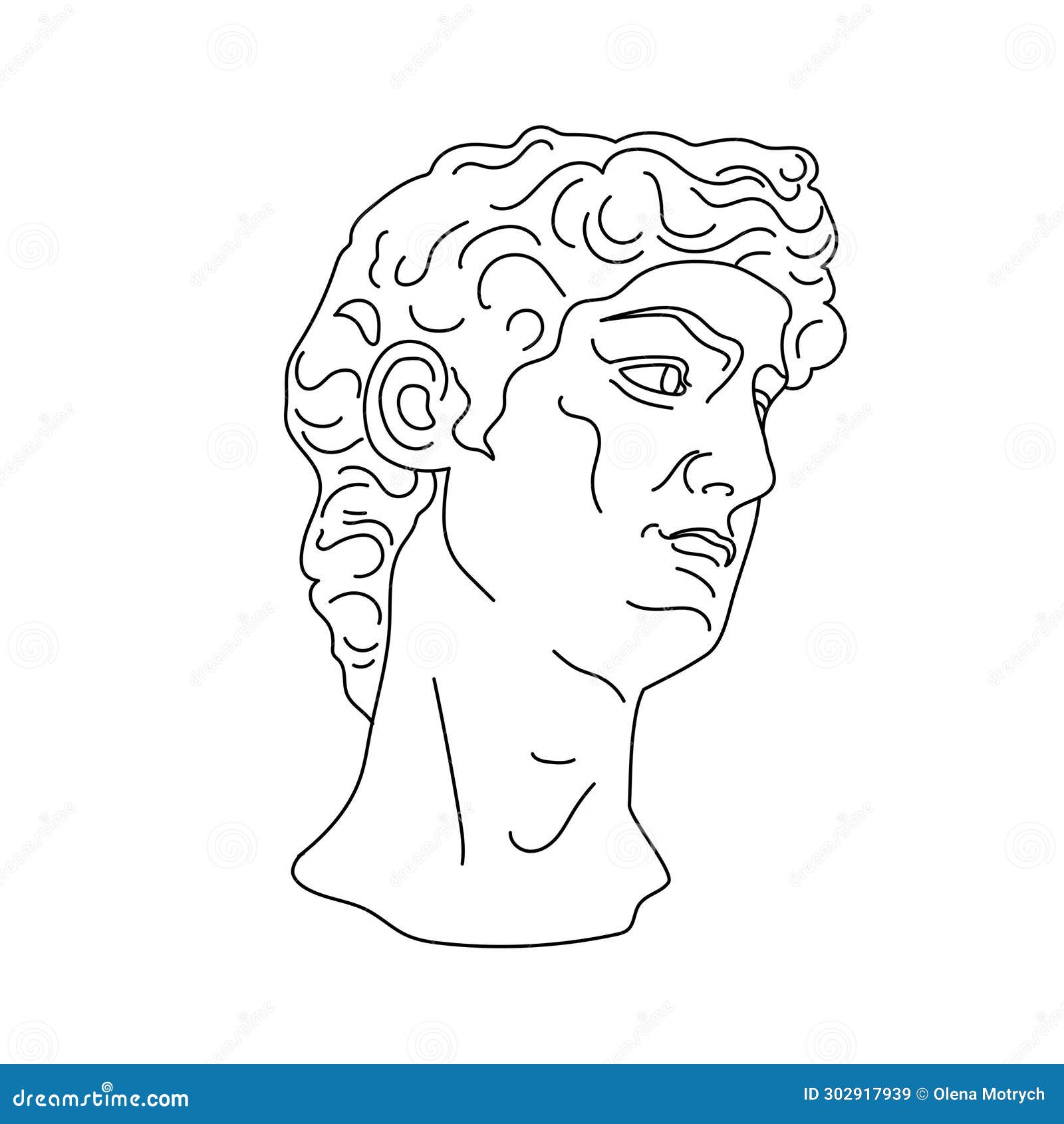 Abstract Modern Illustration With Graphic David Michelangelo Stock Vector Illustration Of
