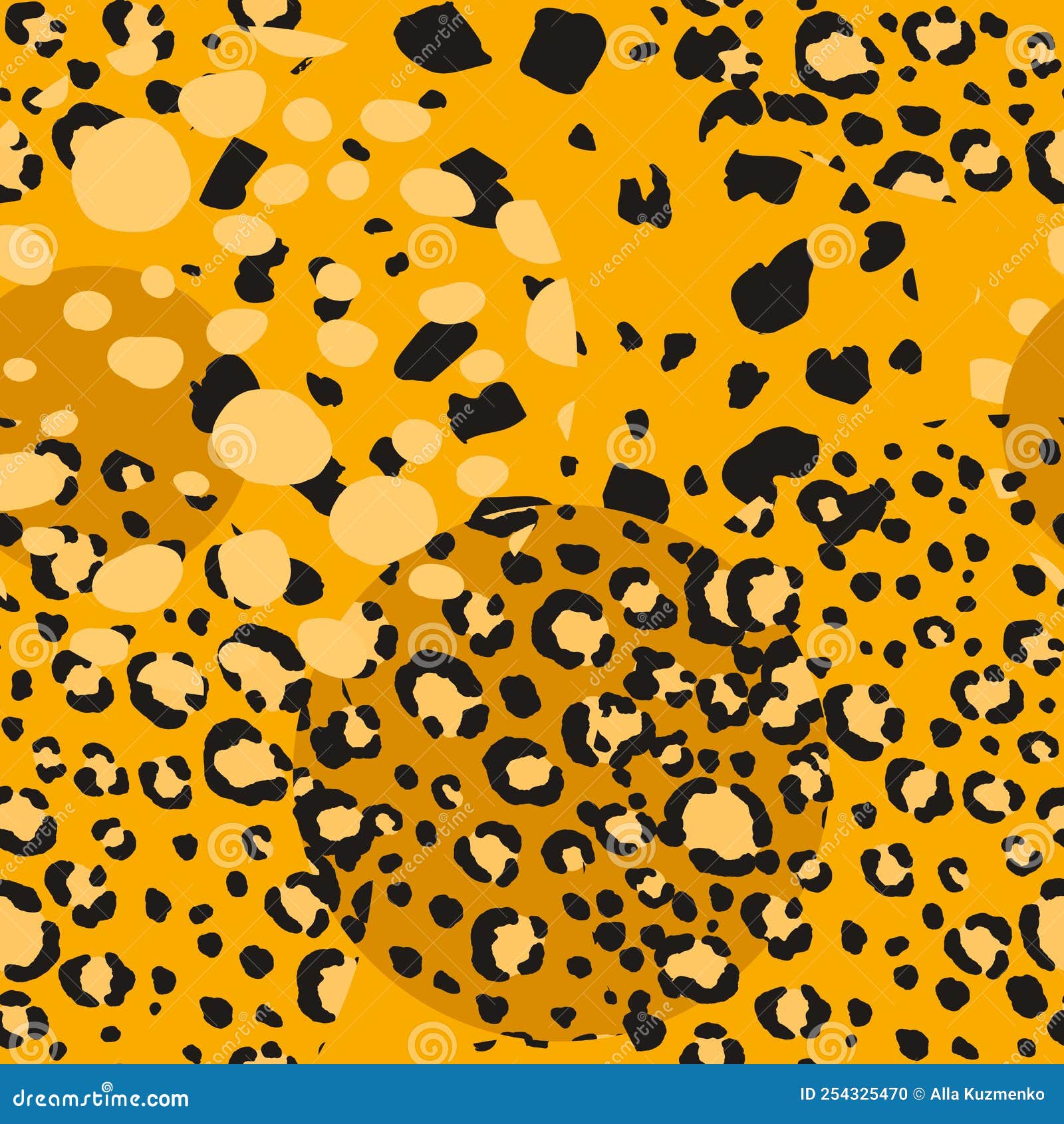 Abstract Modern Leopard Seamless Pattern with Circles. Animals Trendy ...