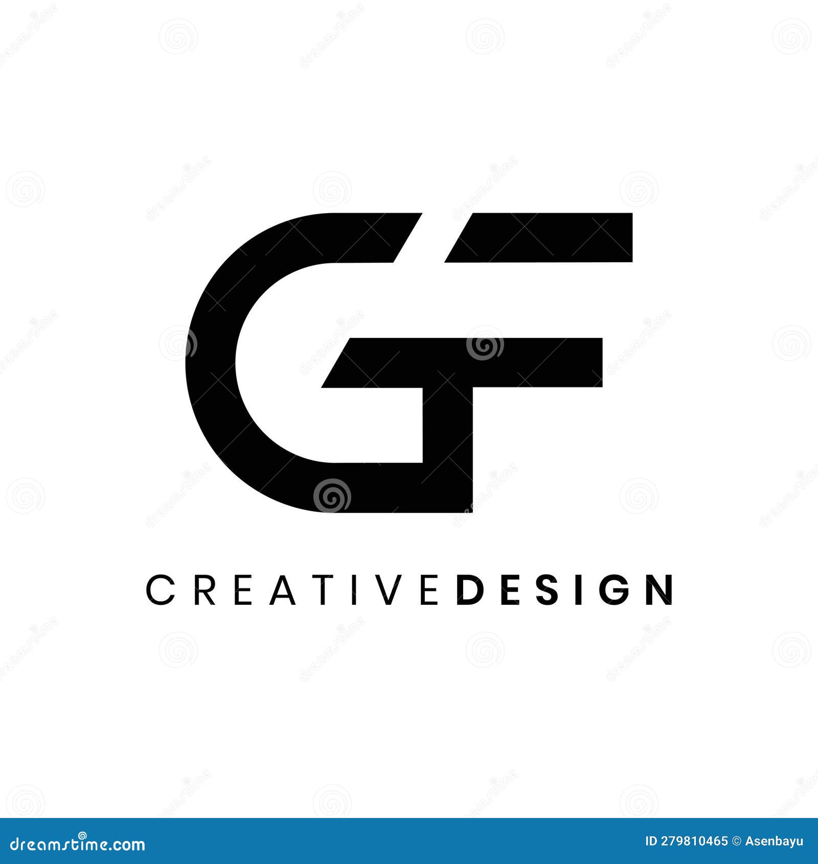 Abstract Modern Letter GF Logo Design Vector Illustration Stock Vector ...