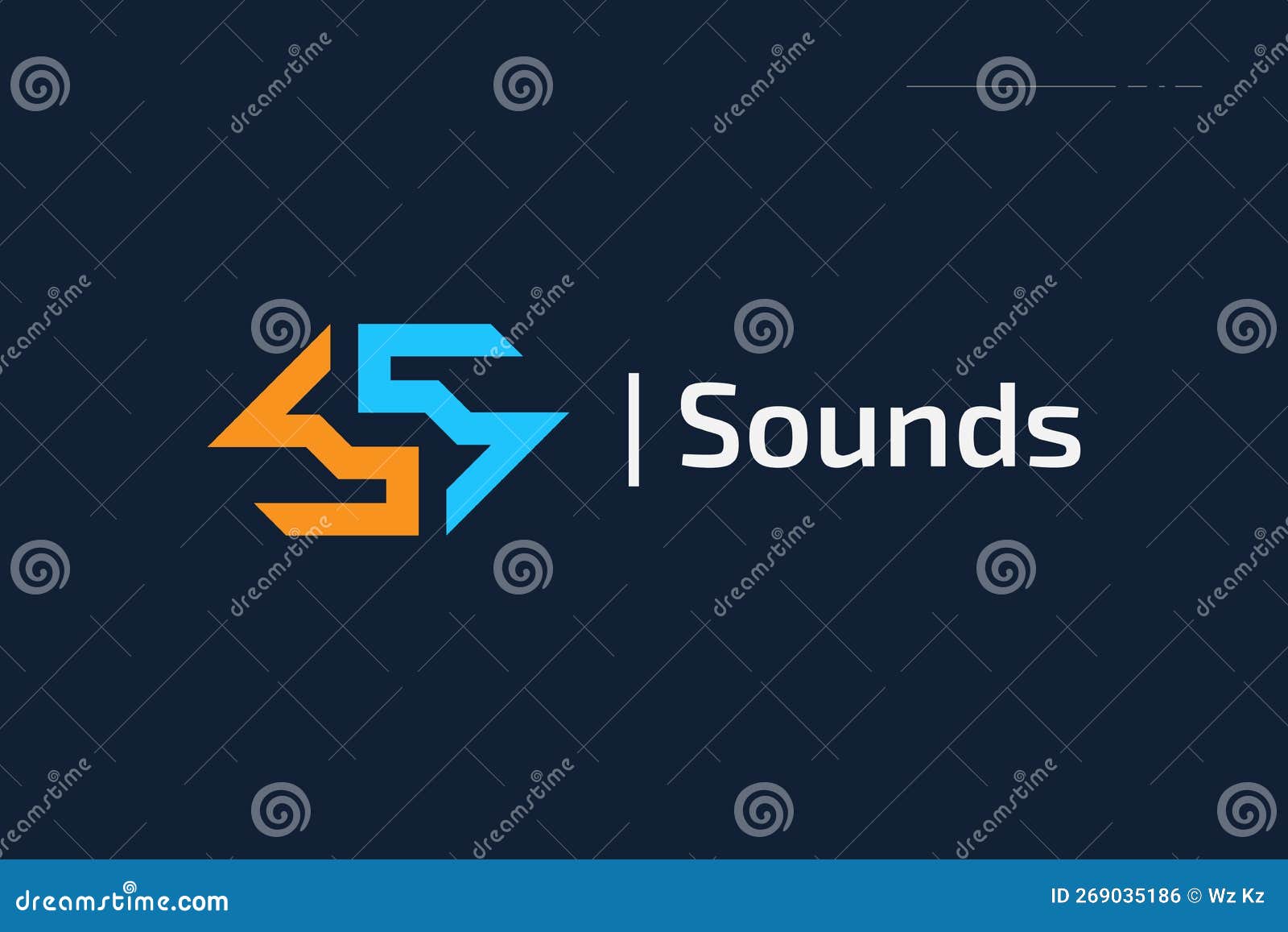 Abstract and Modern Letter S Logo with Blue and Orange Color ...
