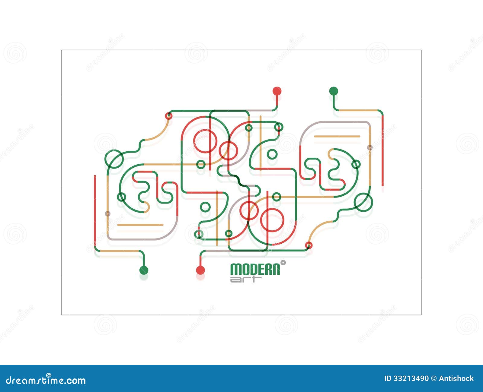Abstract modern line art stock vector. Illustration of flat - 33213490