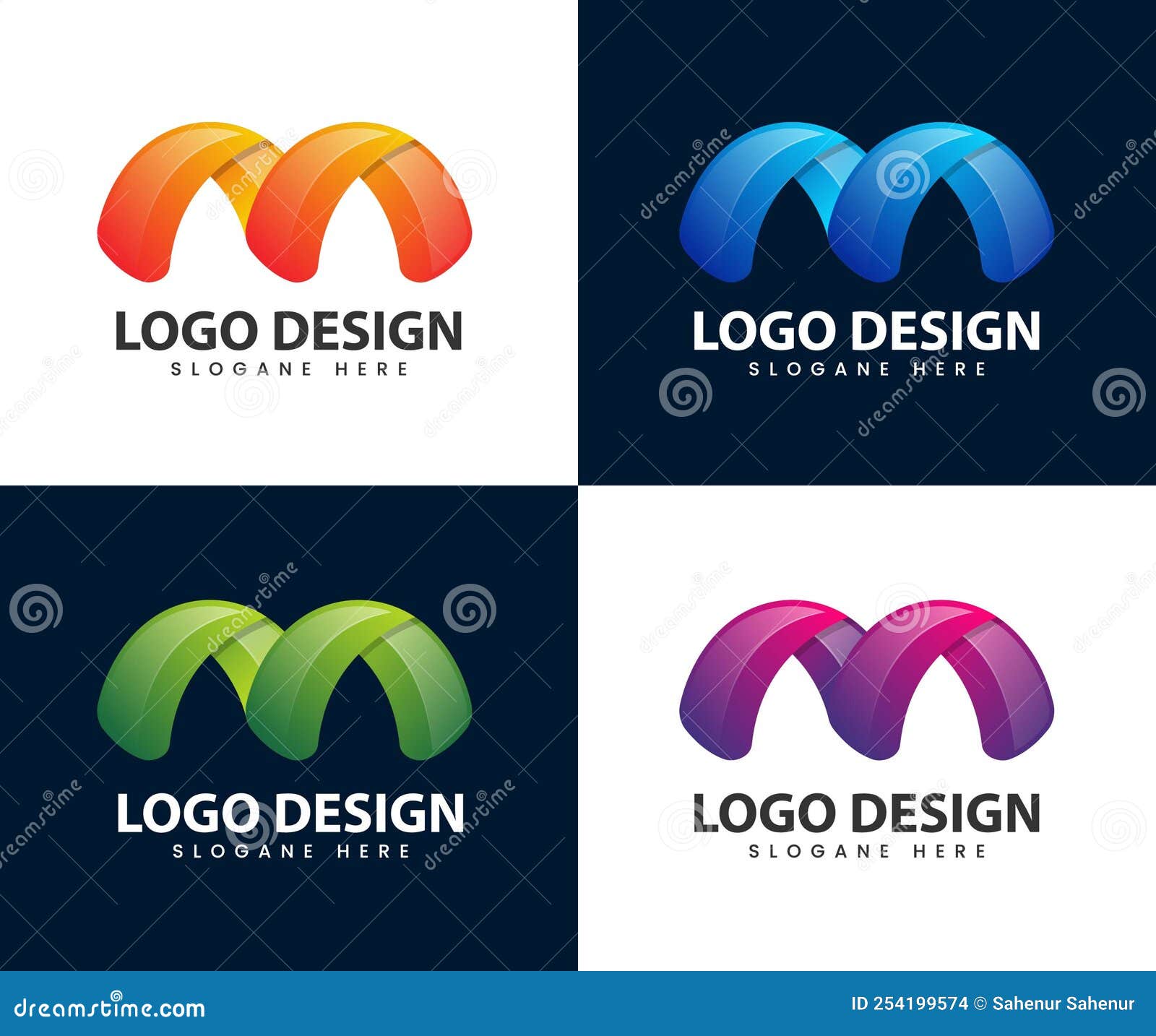 Abstract Modern M Initial Letter Logo Design. M Logo with Modern ...