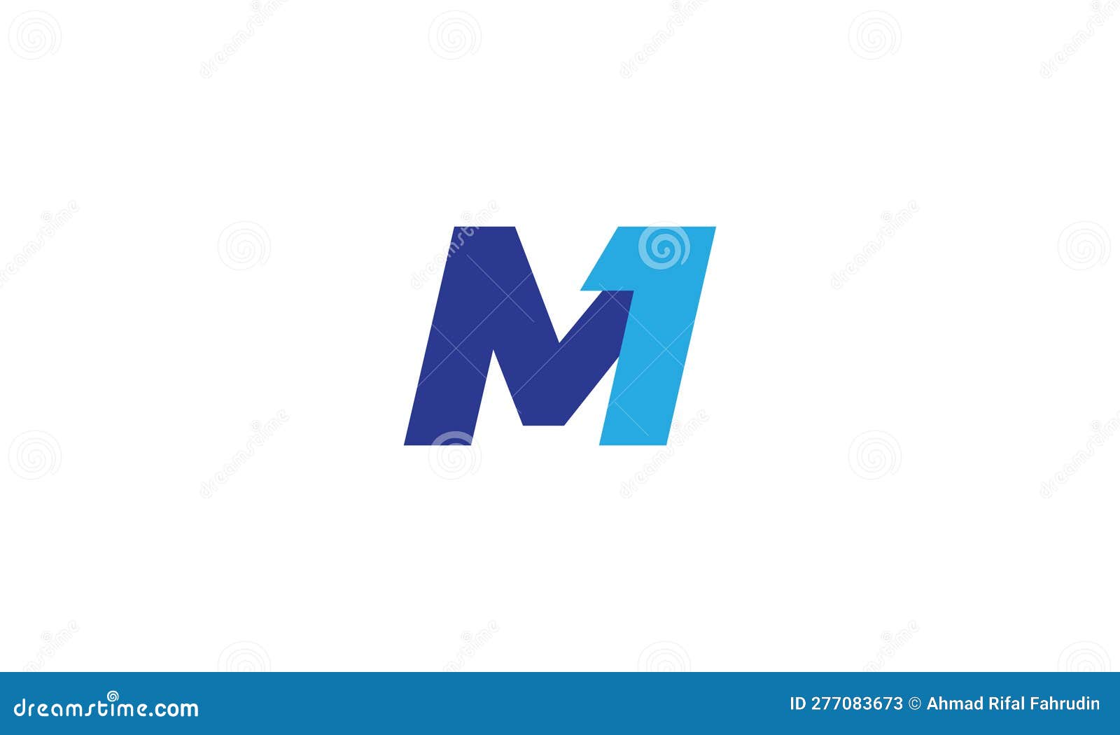 Abstract Modern M1 Logo Design. Isolated on White Background Stock ...