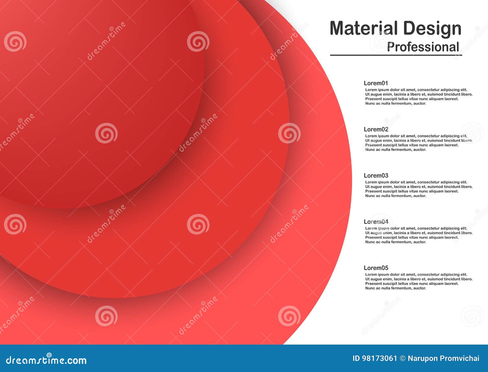 Abstract Modern Material Design in Red Tone. Stock Vector ...