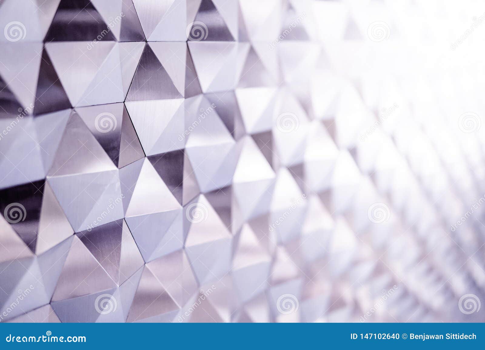 Abstract Modern Metallic Triangular Wall Pattern Stock Photo - Image of ...