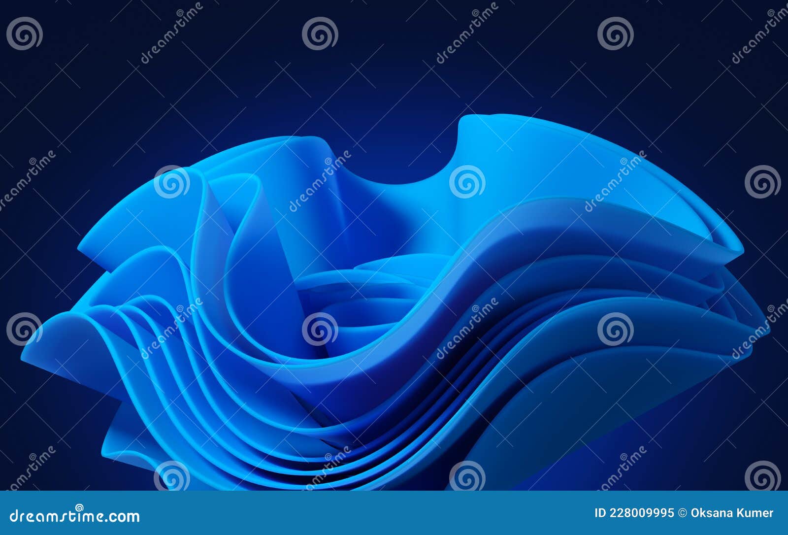 Abstract Modern Minimal Background with Folded Fabric, Blue Cloth Stock ...