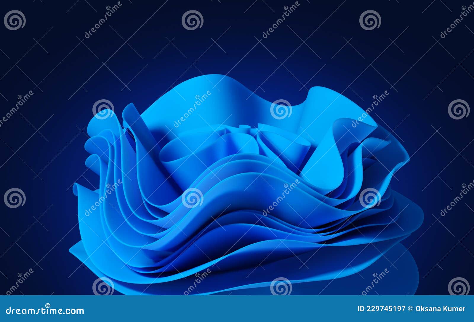 Abstract Modern Minimal Background with Folded Fabric, Blue Cloth Stock ...