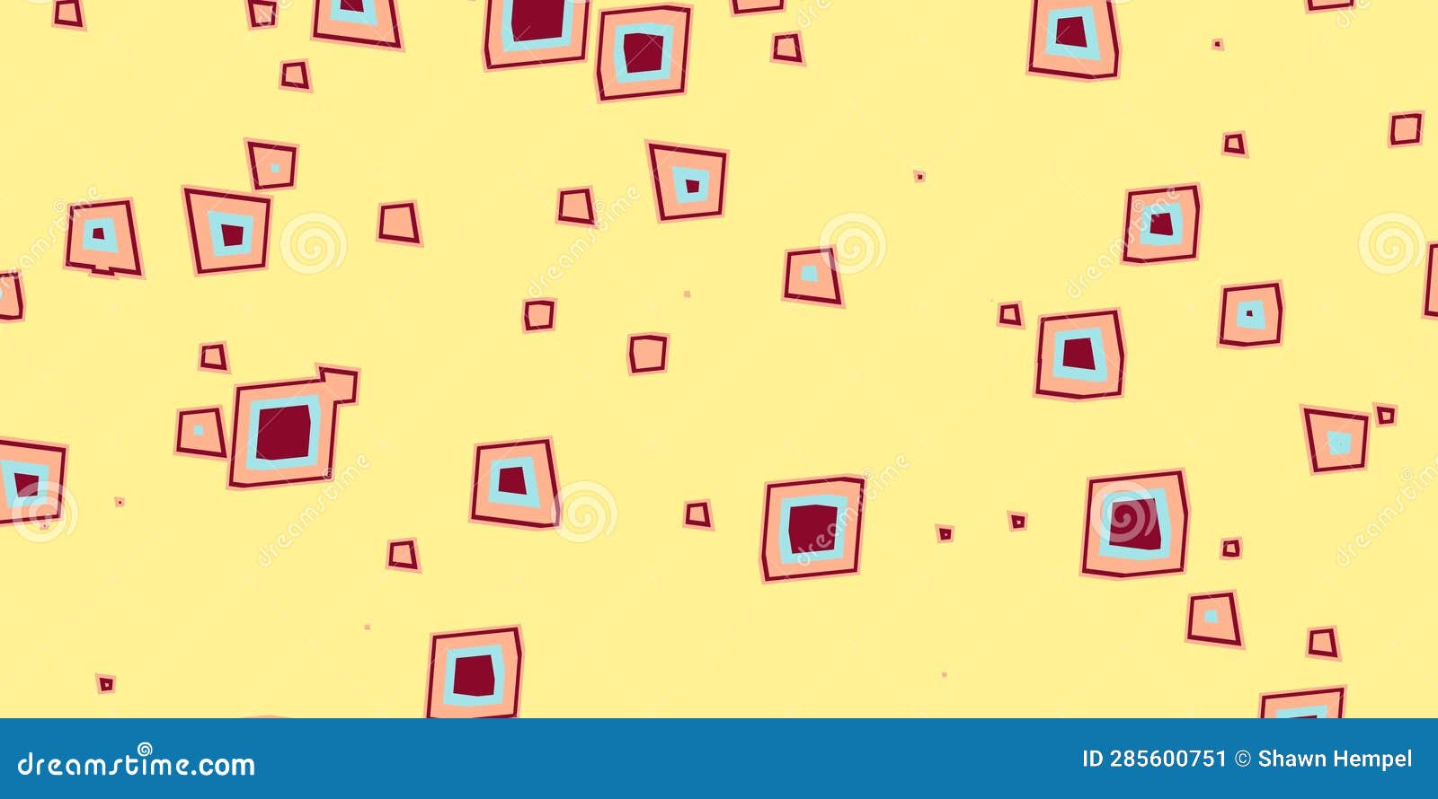 Abstract Modern Minimal Geometry Retro Color Palette Polygon Pattern on ...