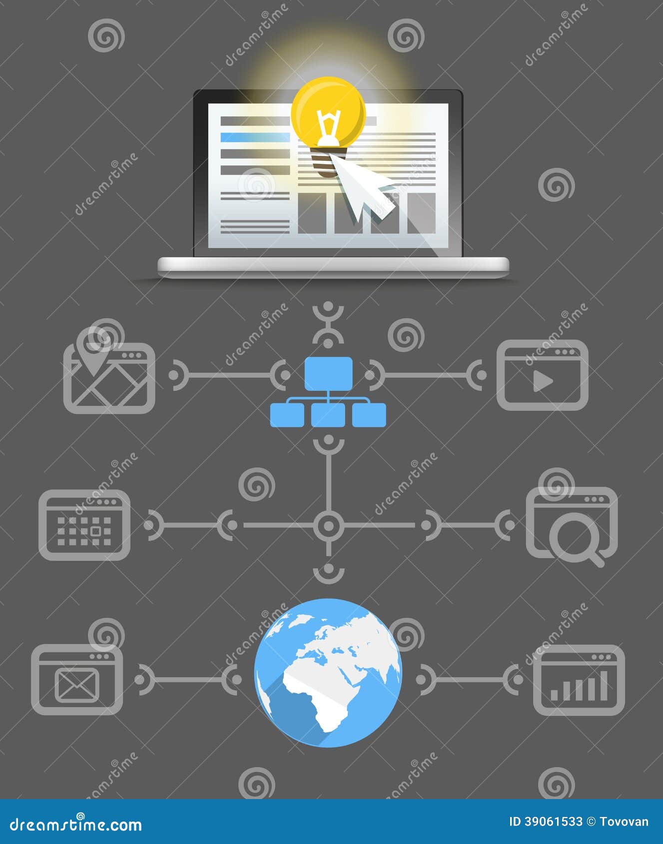 Abstract modern network stock vector. Illustration of communication ...