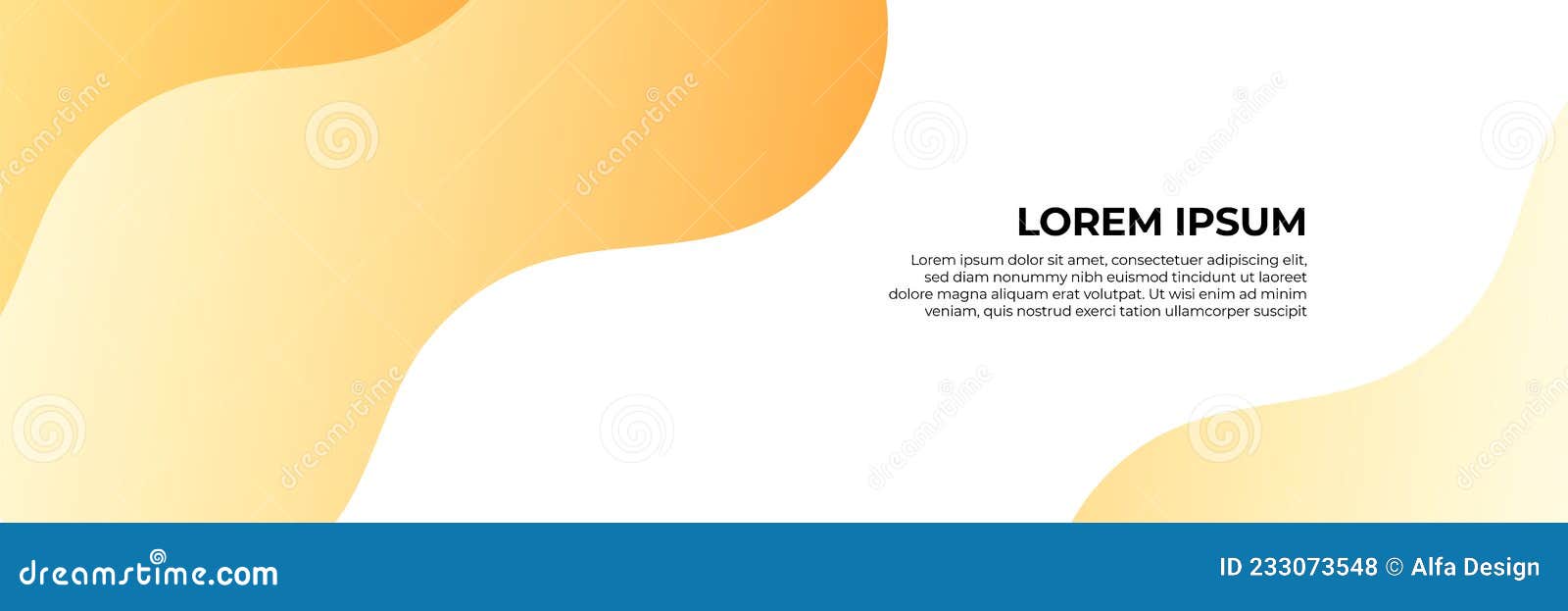 Abstract Modern Orange Banner Design Web Template Set. Horizontal ...