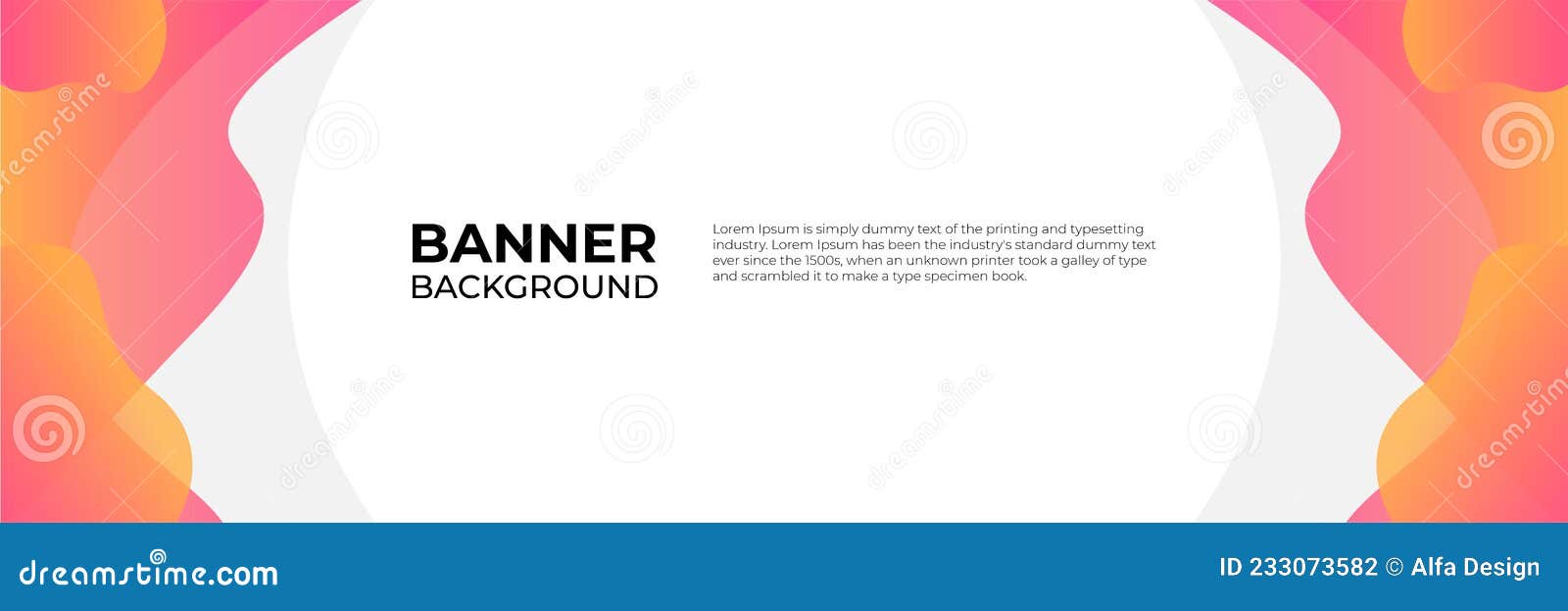 Abstract Modern Orange Banner Design Web Template Set. Horizontal ...