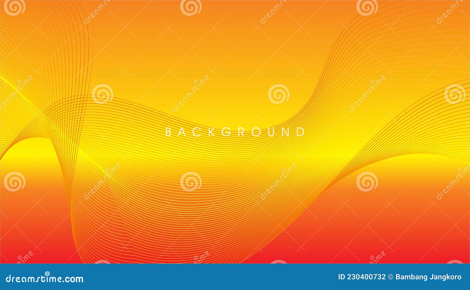 Abstract Modern Orange Wave Background Stock Vector - Illustration of ...