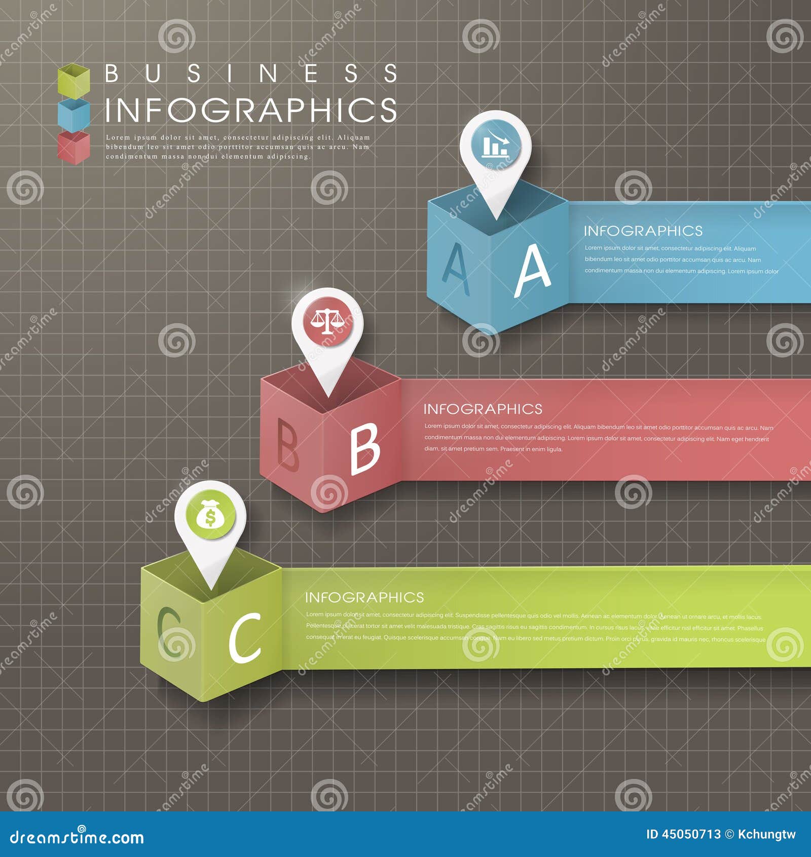 Abstract Modern Paper Location Mark Infographic Elements Stock Vector ...