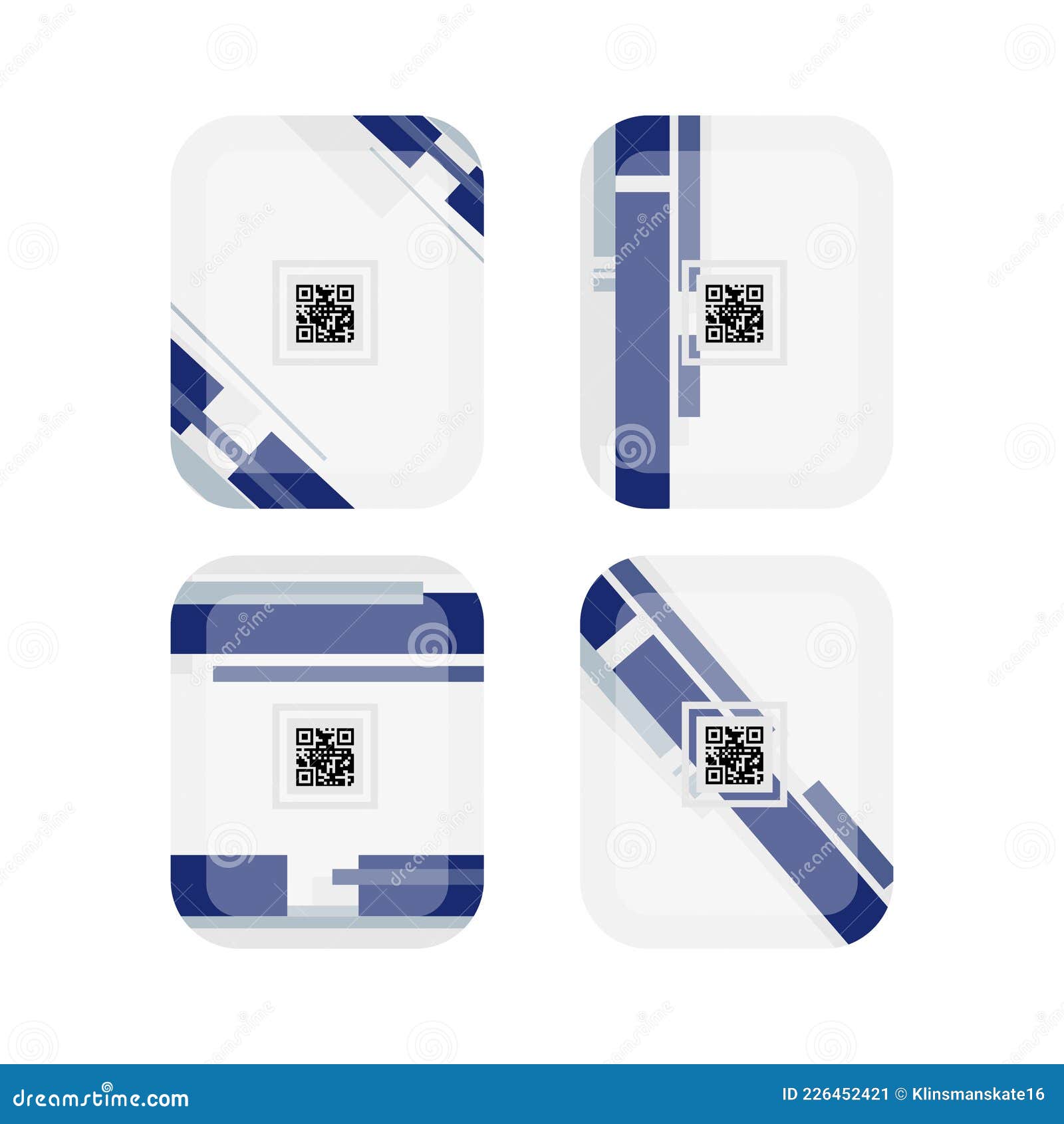 Abstract Modern Qr Code Label Collection Stock Vector - Illustration of ...