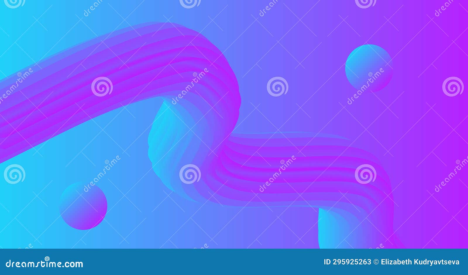 Abstract Modern Rectangular Background with Spiral, Circles, Blue ...