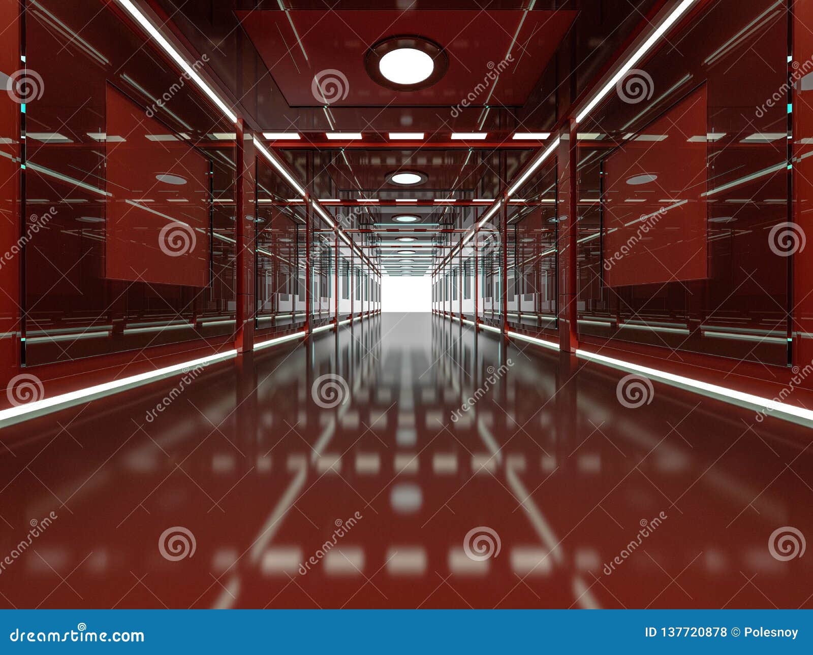 Abstract Modern Red Architecture Background. 3D Rendering Stock ...