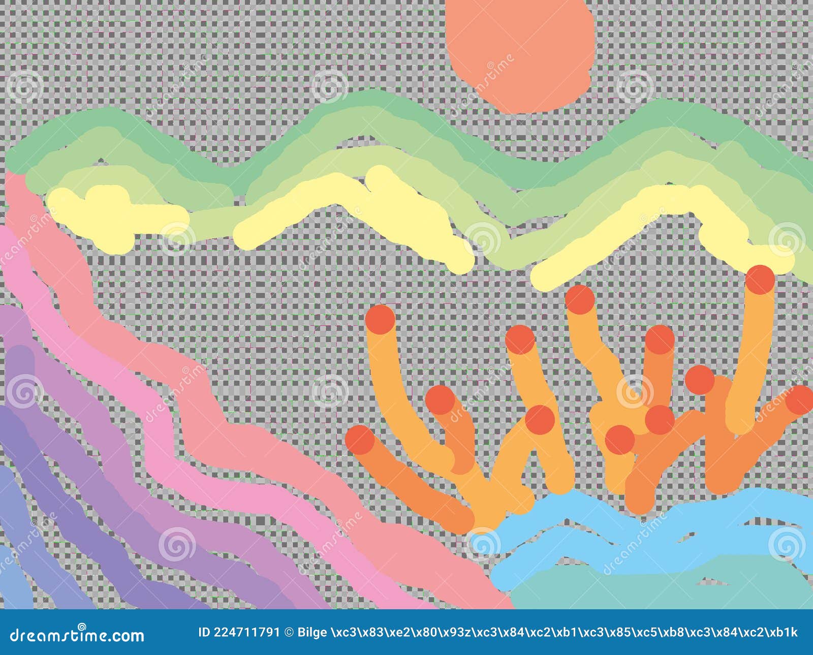 The Abstract Modern Retro Art Designs Stock Illustration - Illustration ...