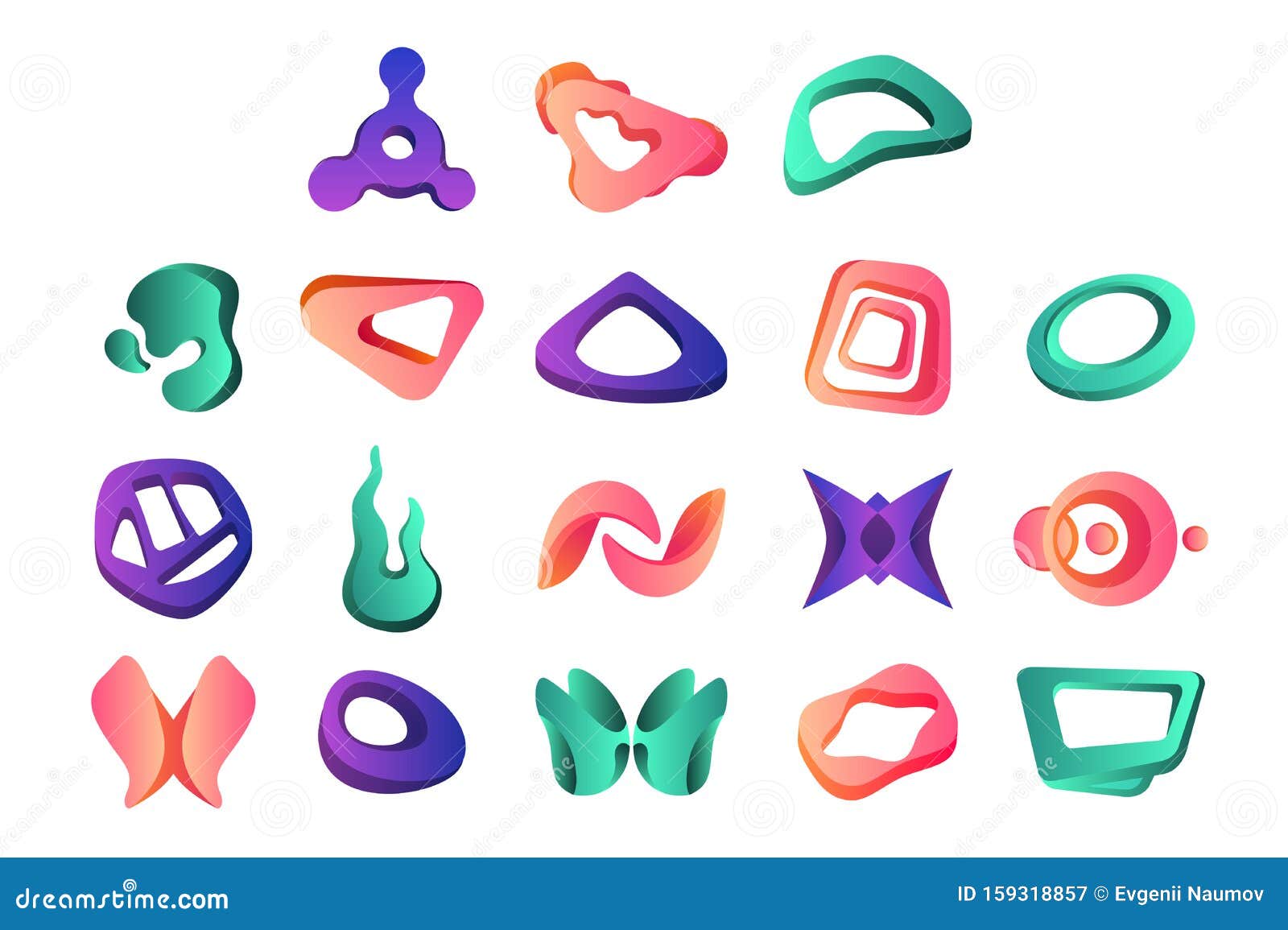 Abstract Modern Shape Forms, Creative Design Elements for Poster ...