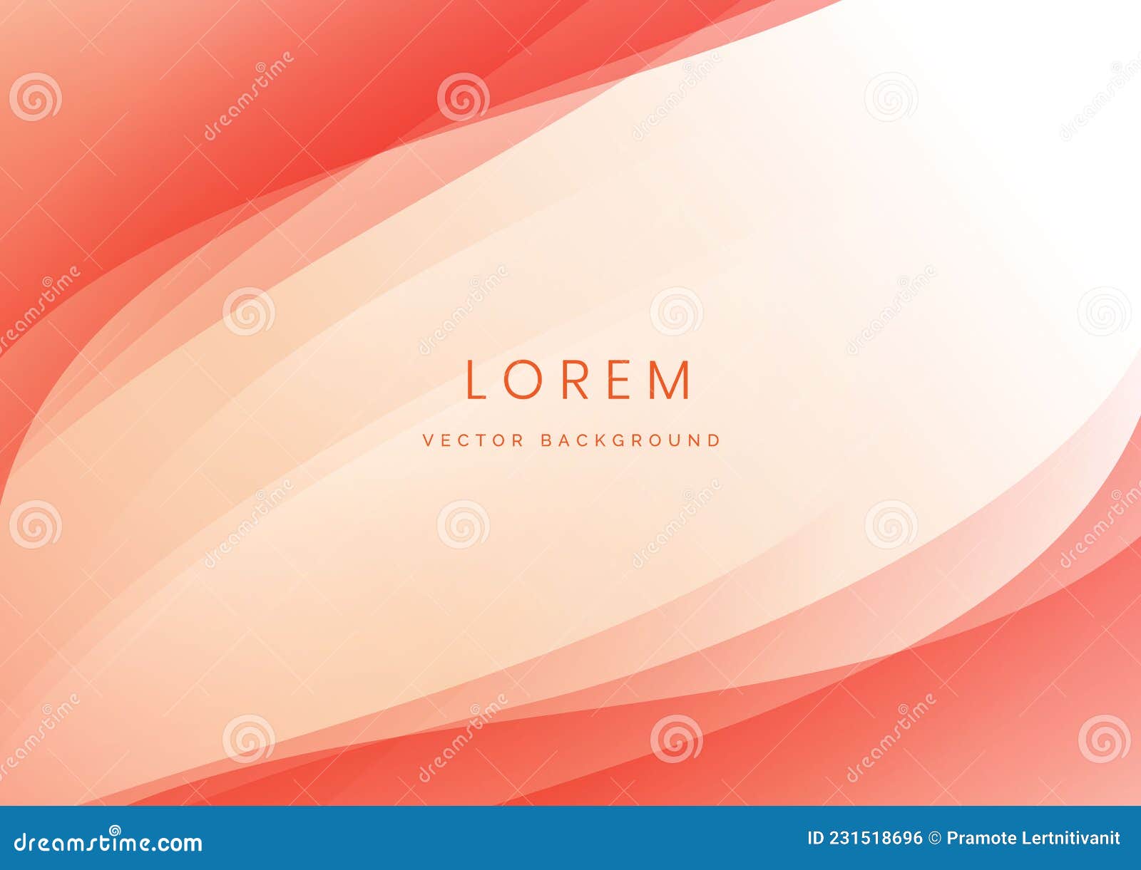 Abstract Modern Soft Red Gradient Waves Overlap Background with Copy ...