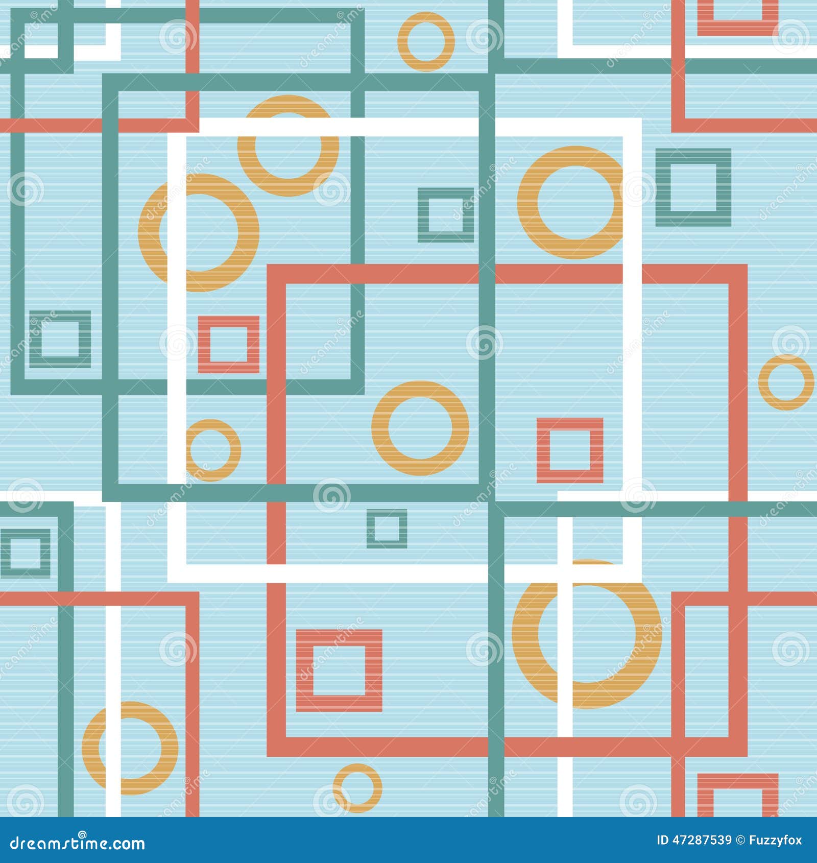 Abstract Modern Squares Circles Seamless Pattern Texture Background ...