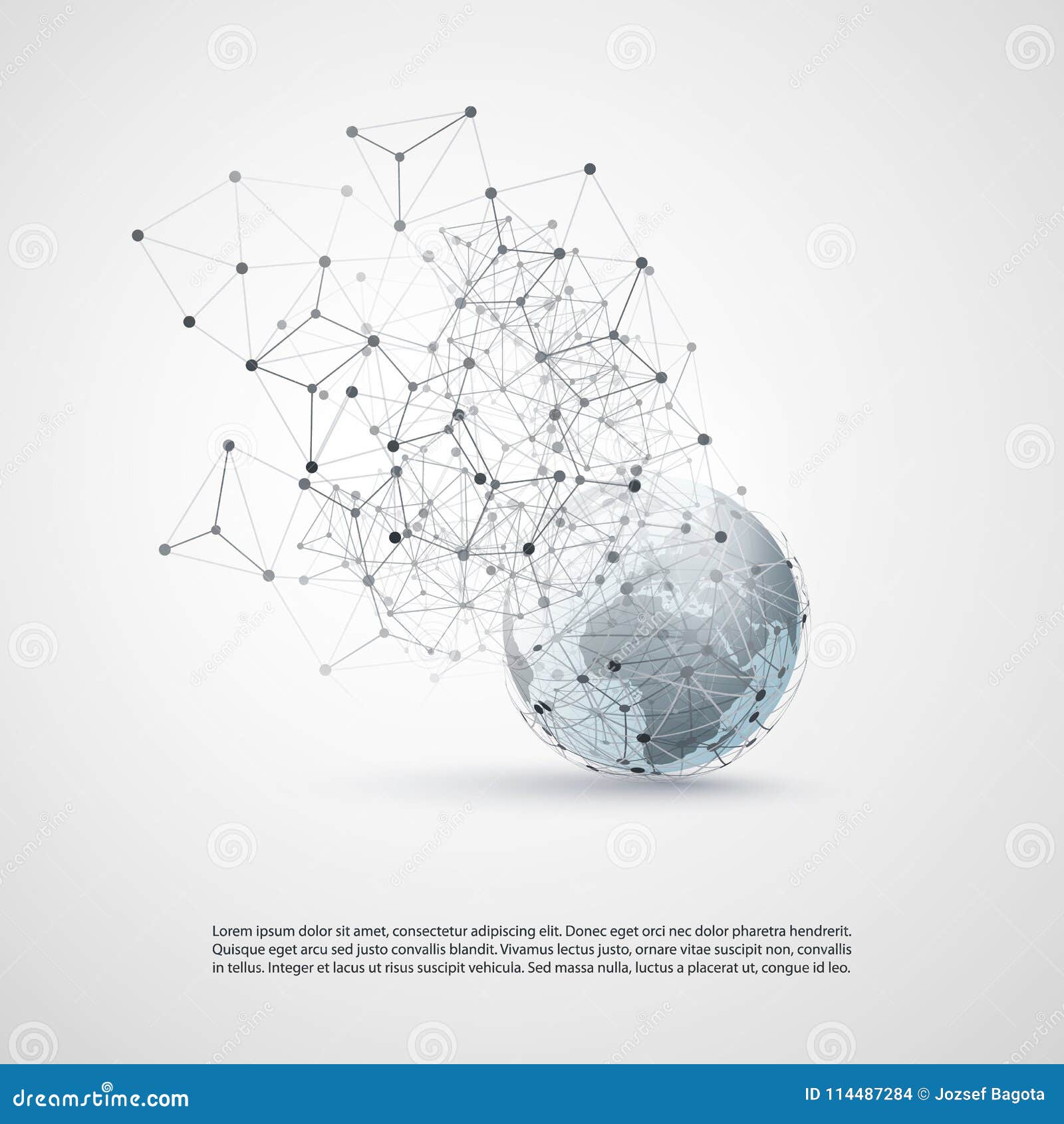 Abstract Cloud Computing and Global Network Connections Concept Design ...
