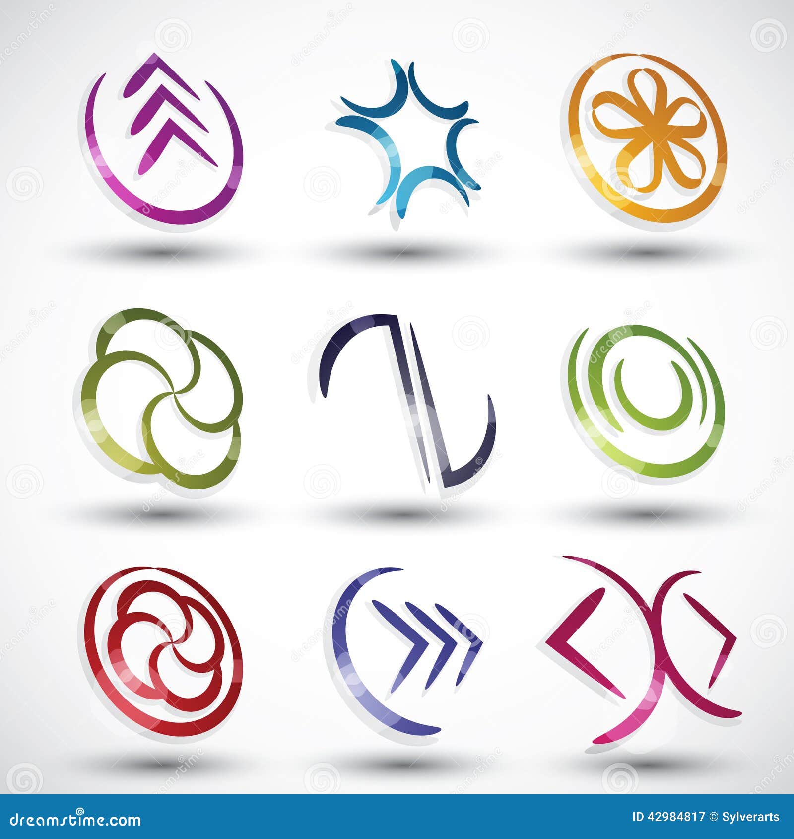 Abstract Modern Style Icons. Stock Vector - Illustration of abstract ...