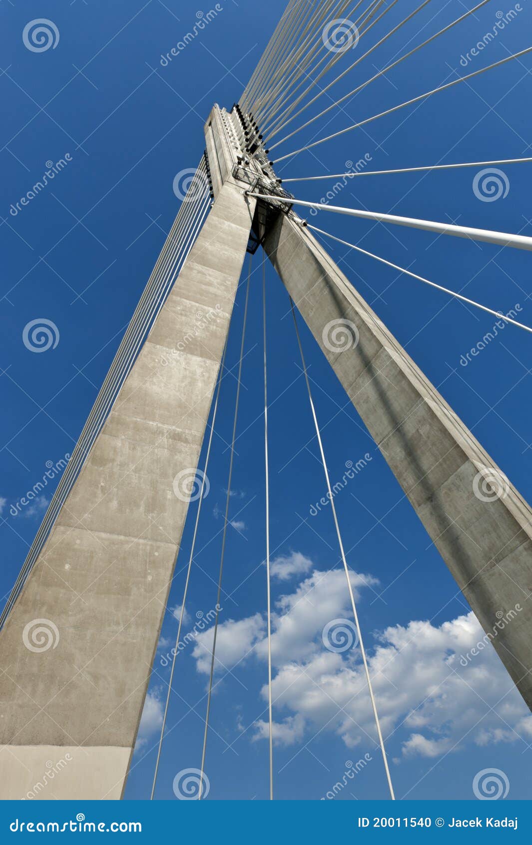 Abstract. Modern Suspension Bridge Stock Photo - Image of arch, warsaw ...