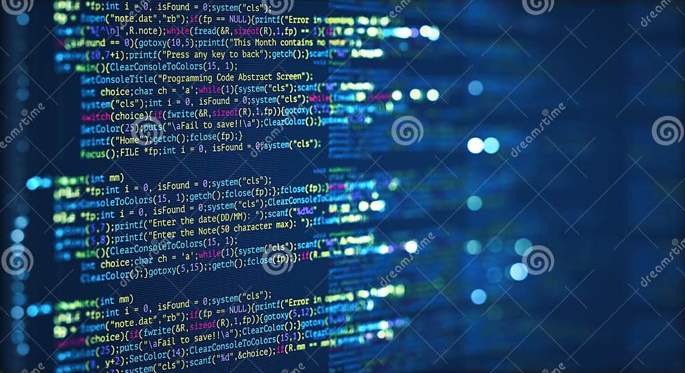 Abstract Modern Tech of Programming Code Screen Developer Stock ...