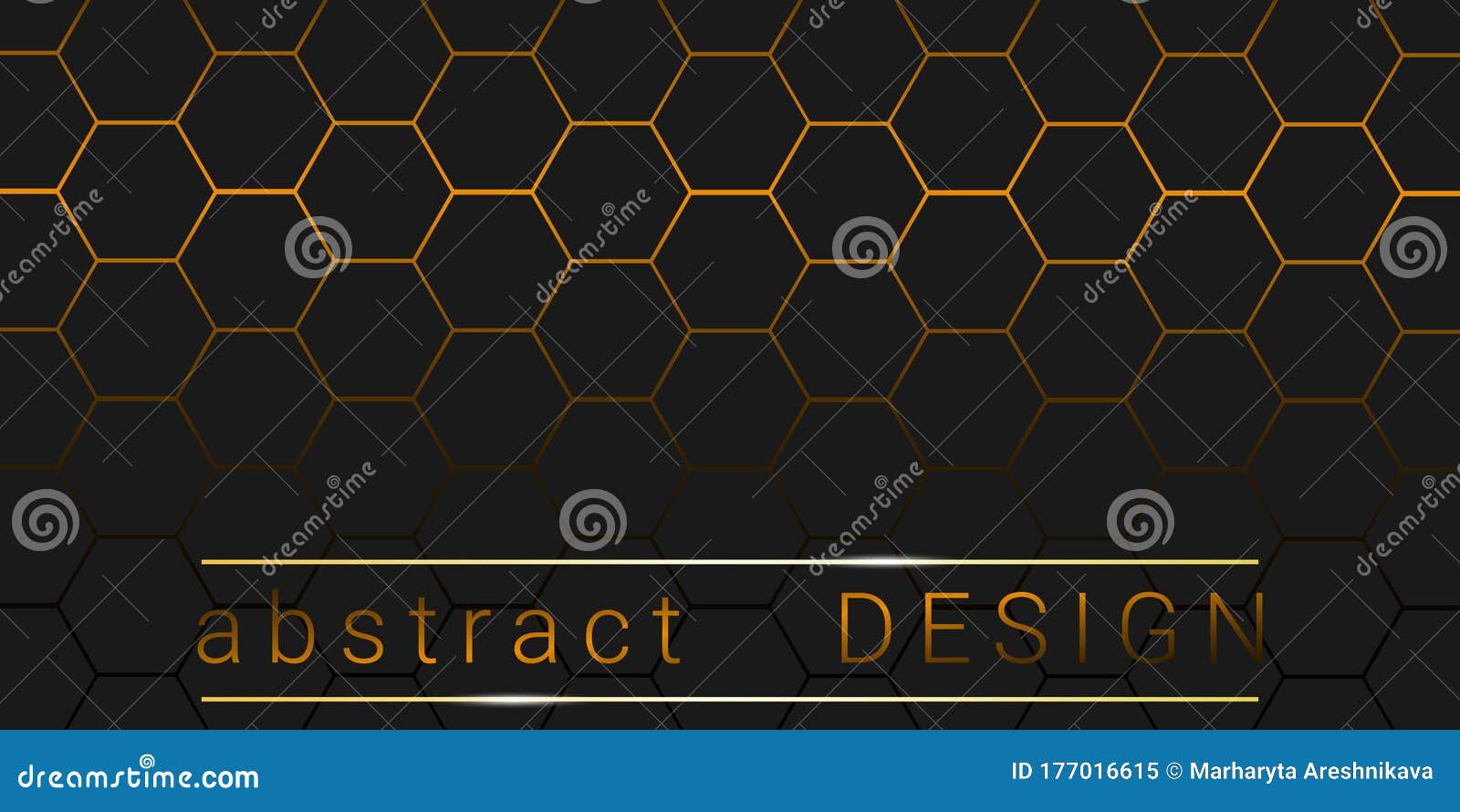 Abstract Modern Techno Background with Black Elements on a Yellow Base ...