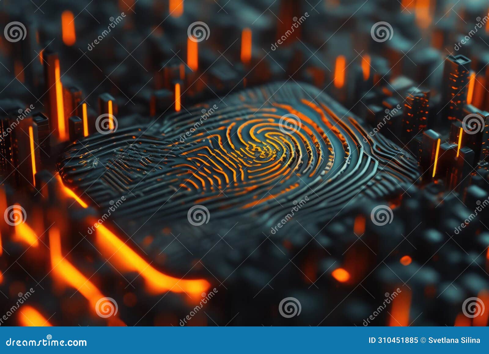 Abstract, Modern Technology - Three-dimensional Loop Fingerprint ...