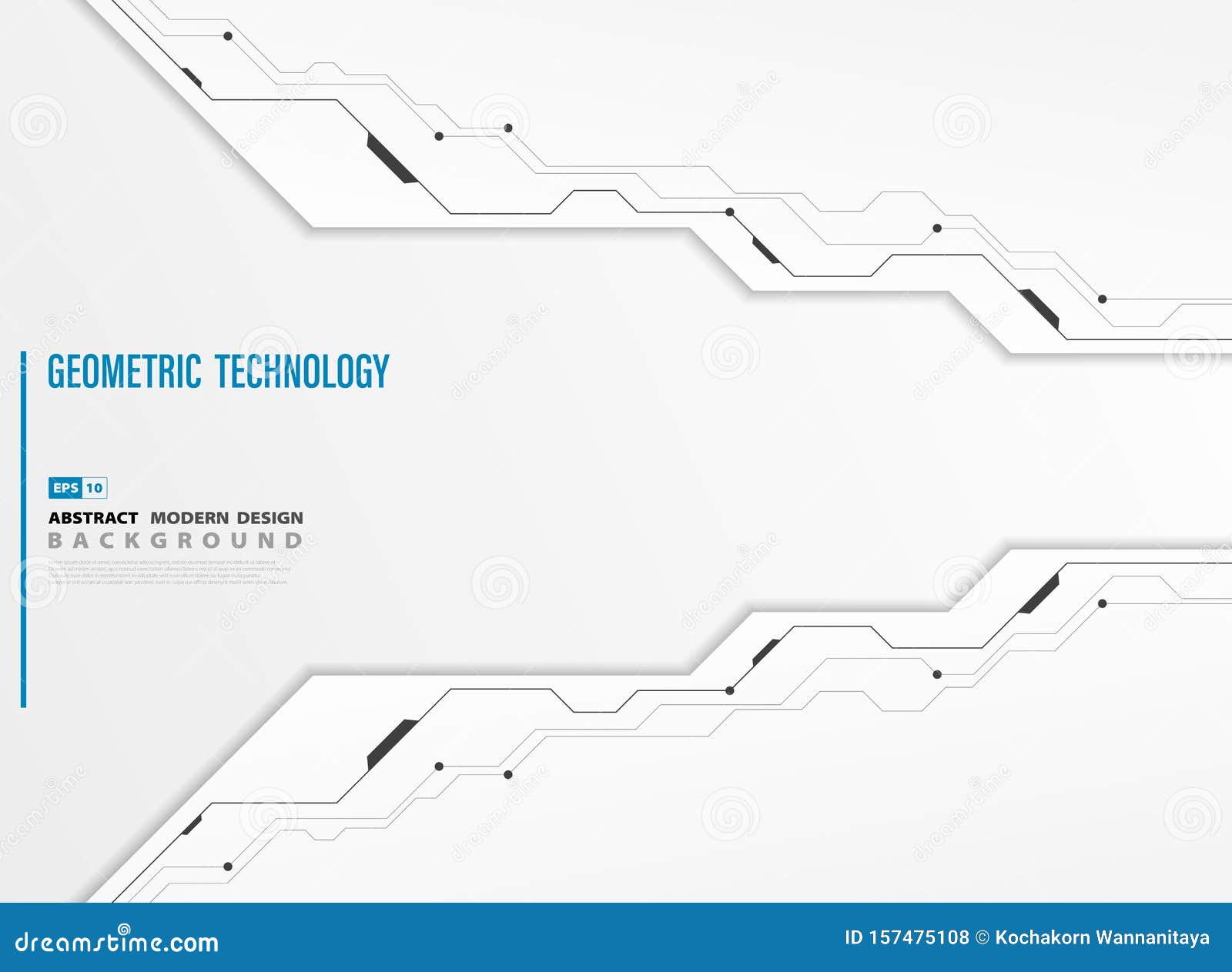 Abstract Modern Technology White Template Background of Design ...