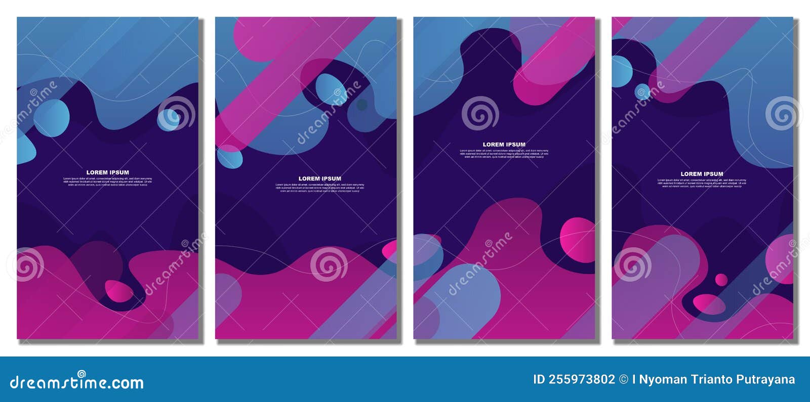 Abstract Modern Template Set Background Stock Illustration ...