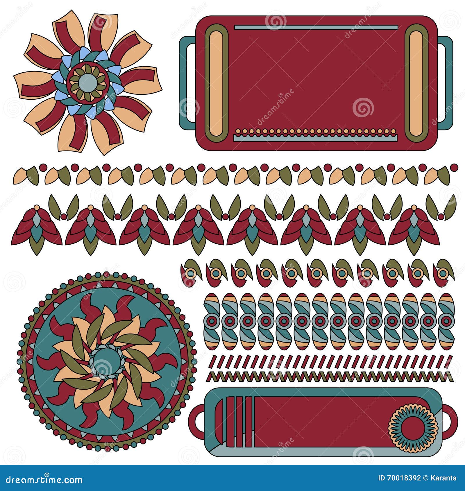 Abstract Modern Trim, Ornament and Banner Collection Stock Vector ...