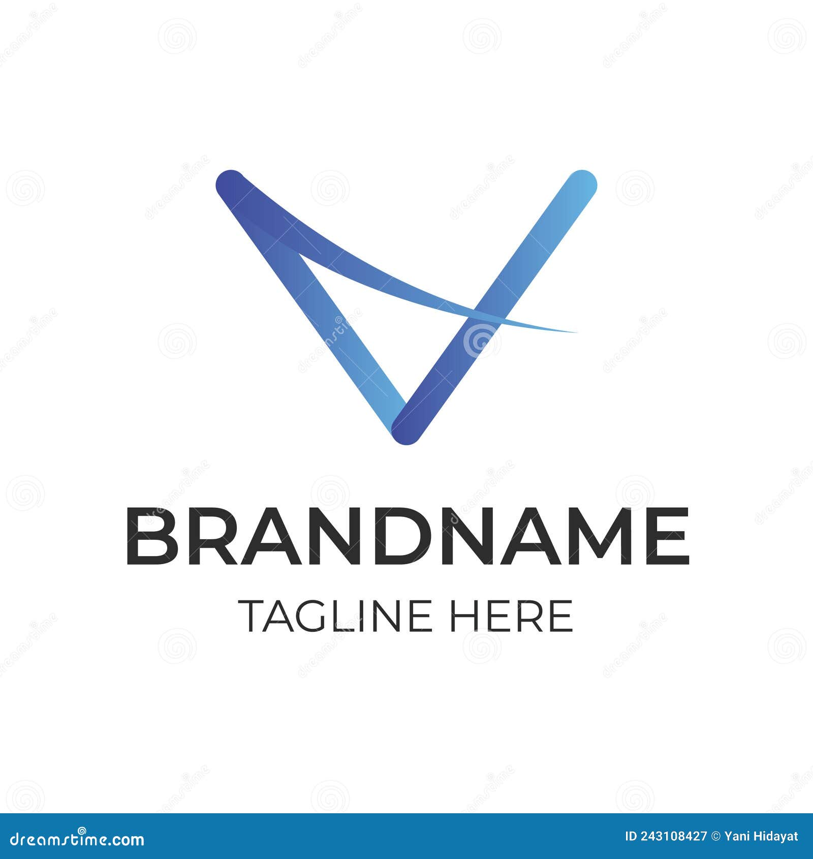 Abstract Modern V Logo Icon Stock Illustration - Illustration of ...